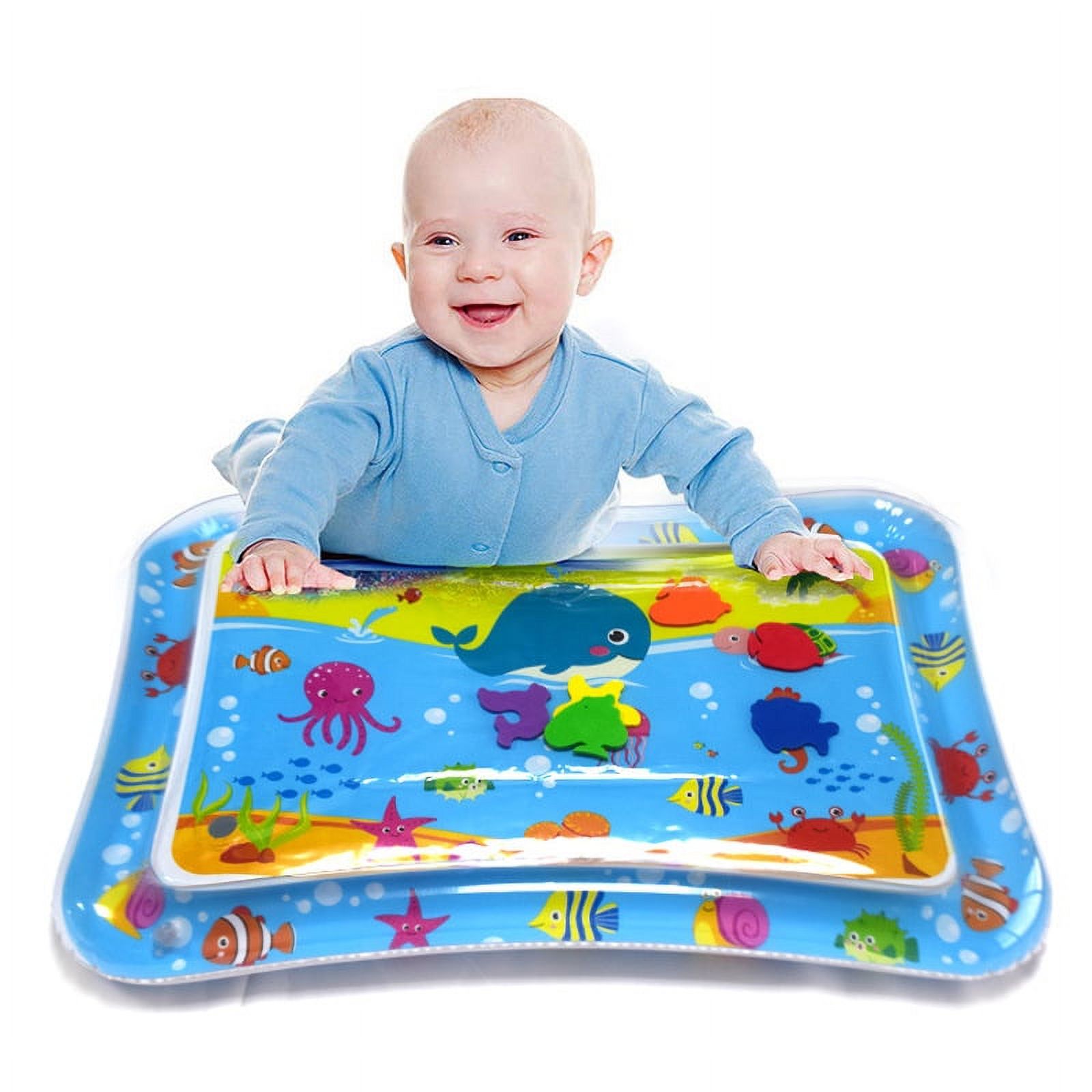 Children's crawling pad inflatable water game pad pvc floating fish ...