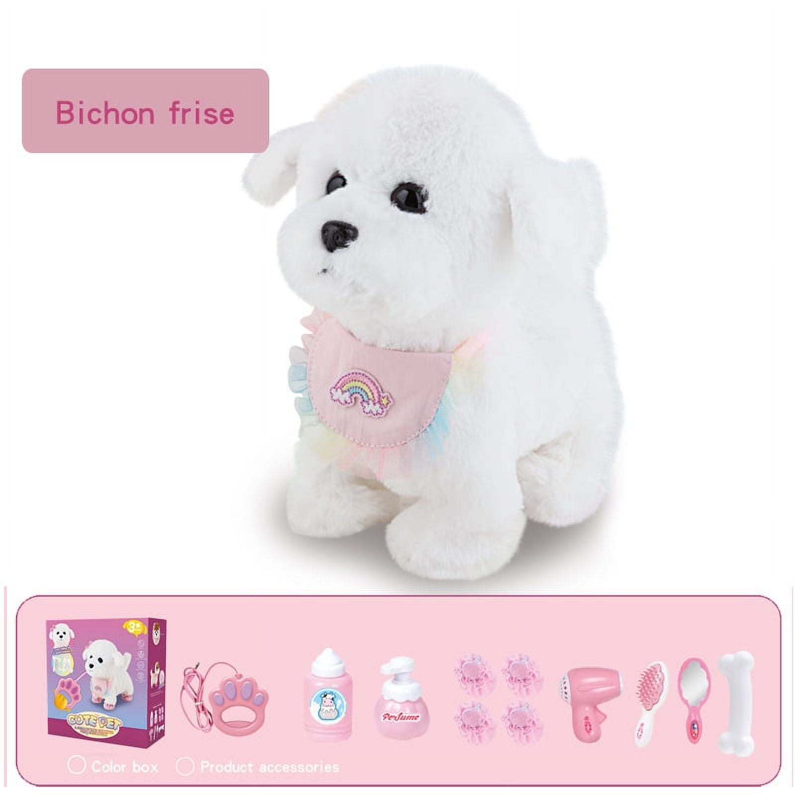 Children's electric leash dog will bark walking removable simulation ...
