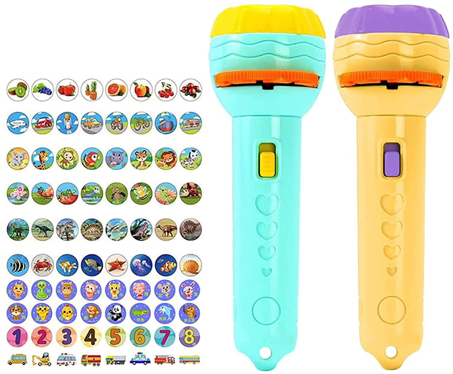 Children's projection early education cognitive bedtime flashlight, fun ...