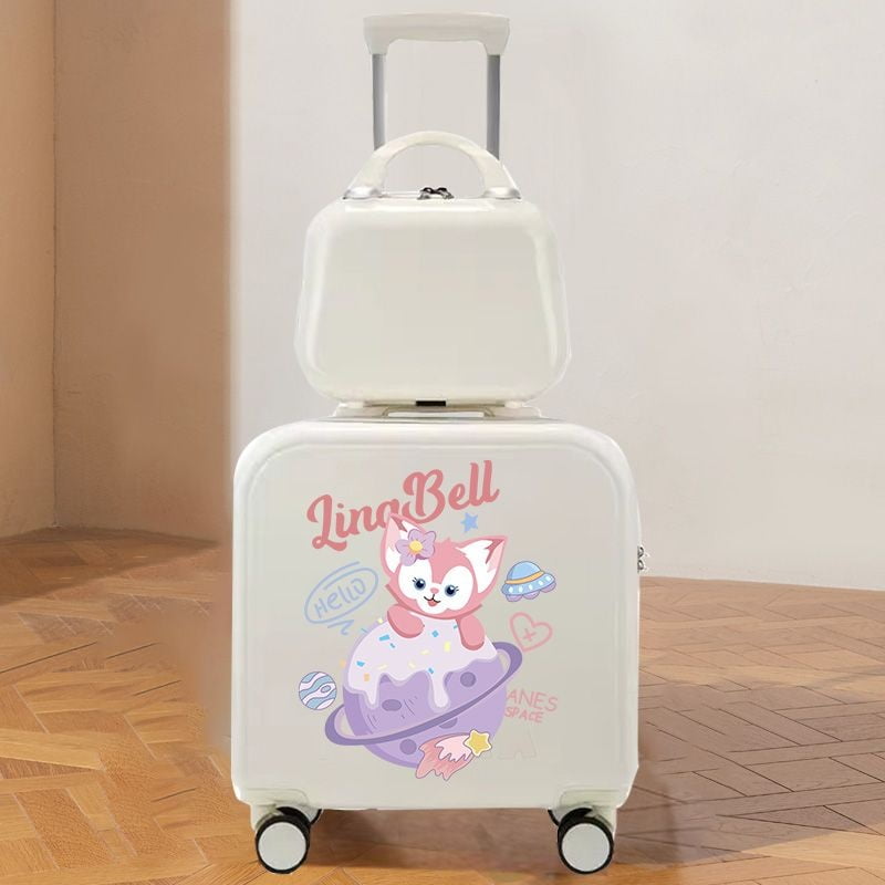 Children‘s suitcase girl can ride small and light 18 boarding cute ...