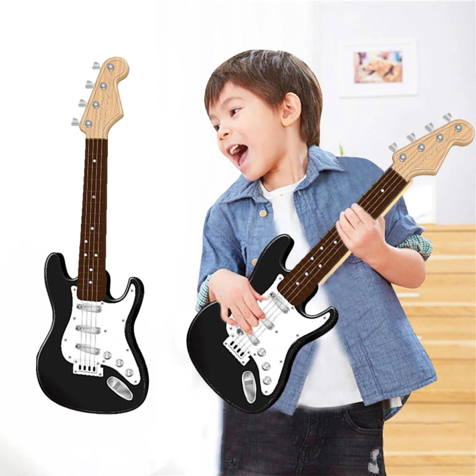 Children-size Electric Guitar Attracts Children Attention 4 String ...