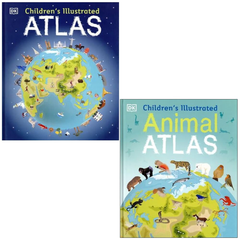 Childrens Atlas Collection 2 Books Set By DK (Children's Illustrated ...