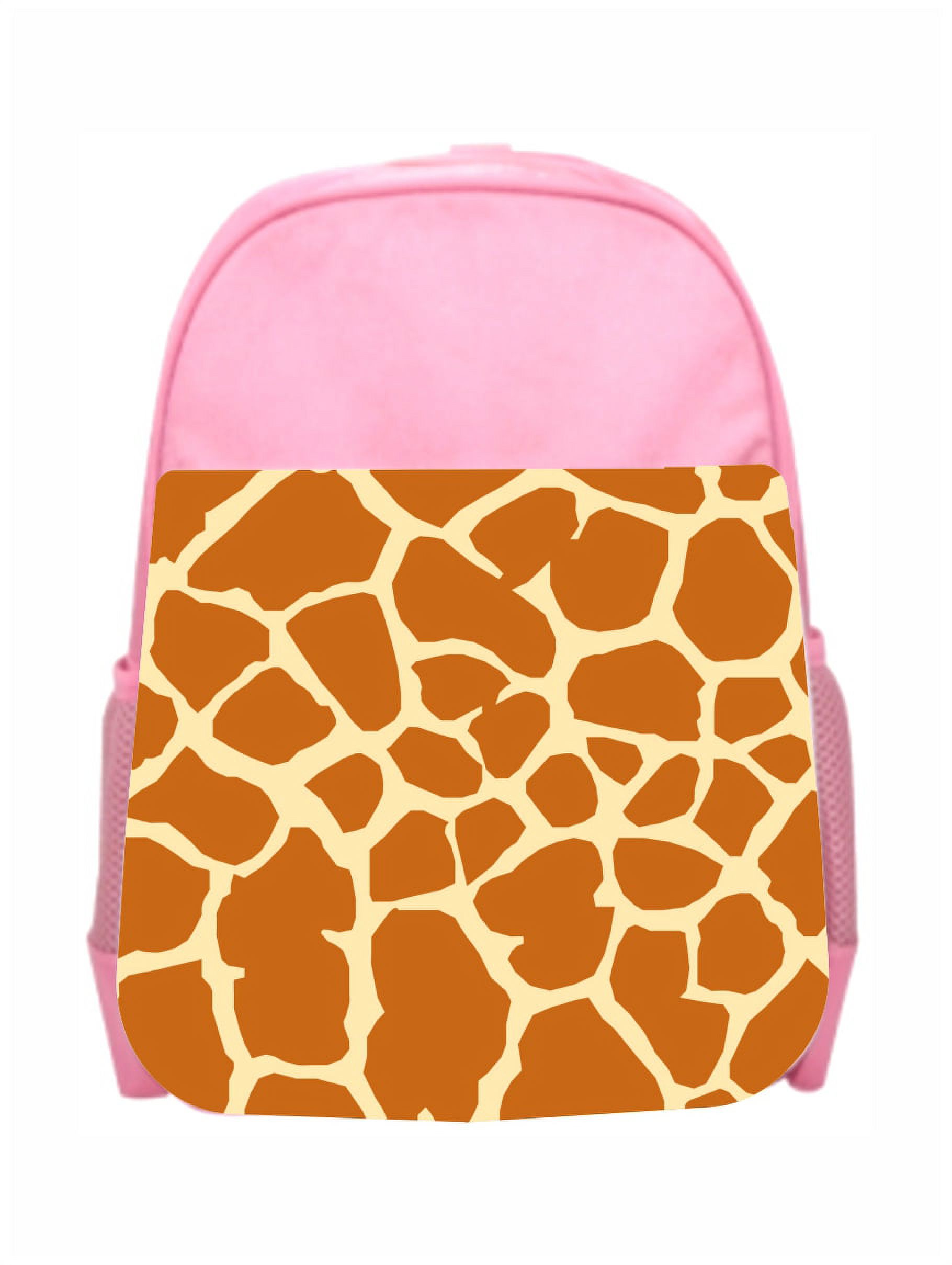 Childrens Backpacks Animal Giraffe Print Girls Kids Pre-School Backpack ...
