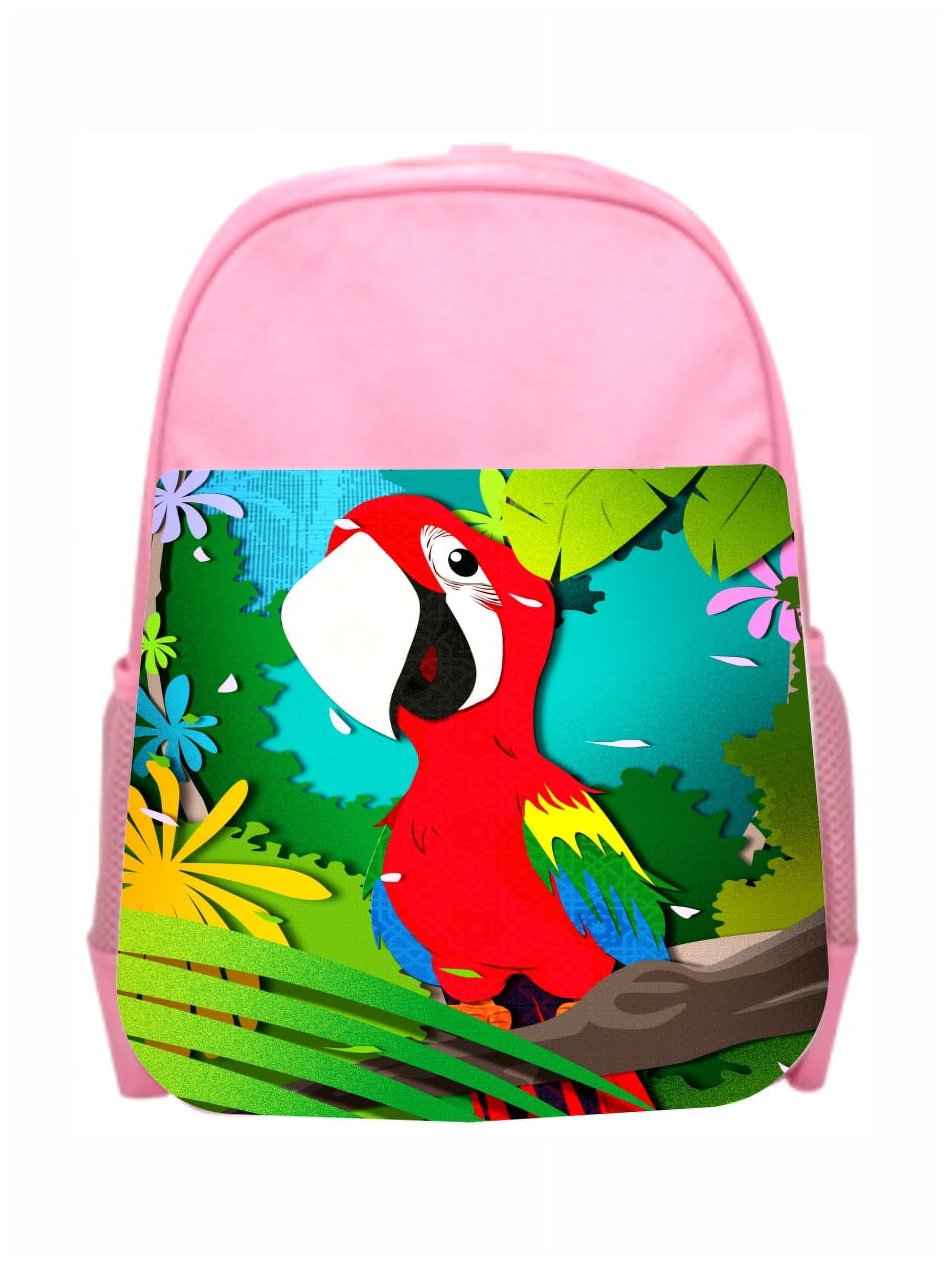 Childrens Backpacks Animal Parrot Bird Girls Kids Pre-School Backpack ...