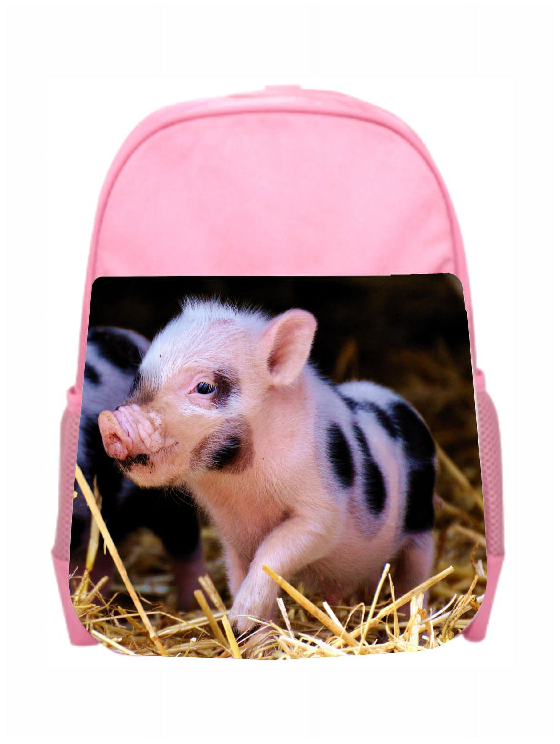 Childrens Backpacks Animal Pig Piglet in the Straw Girls Kids Pre ...