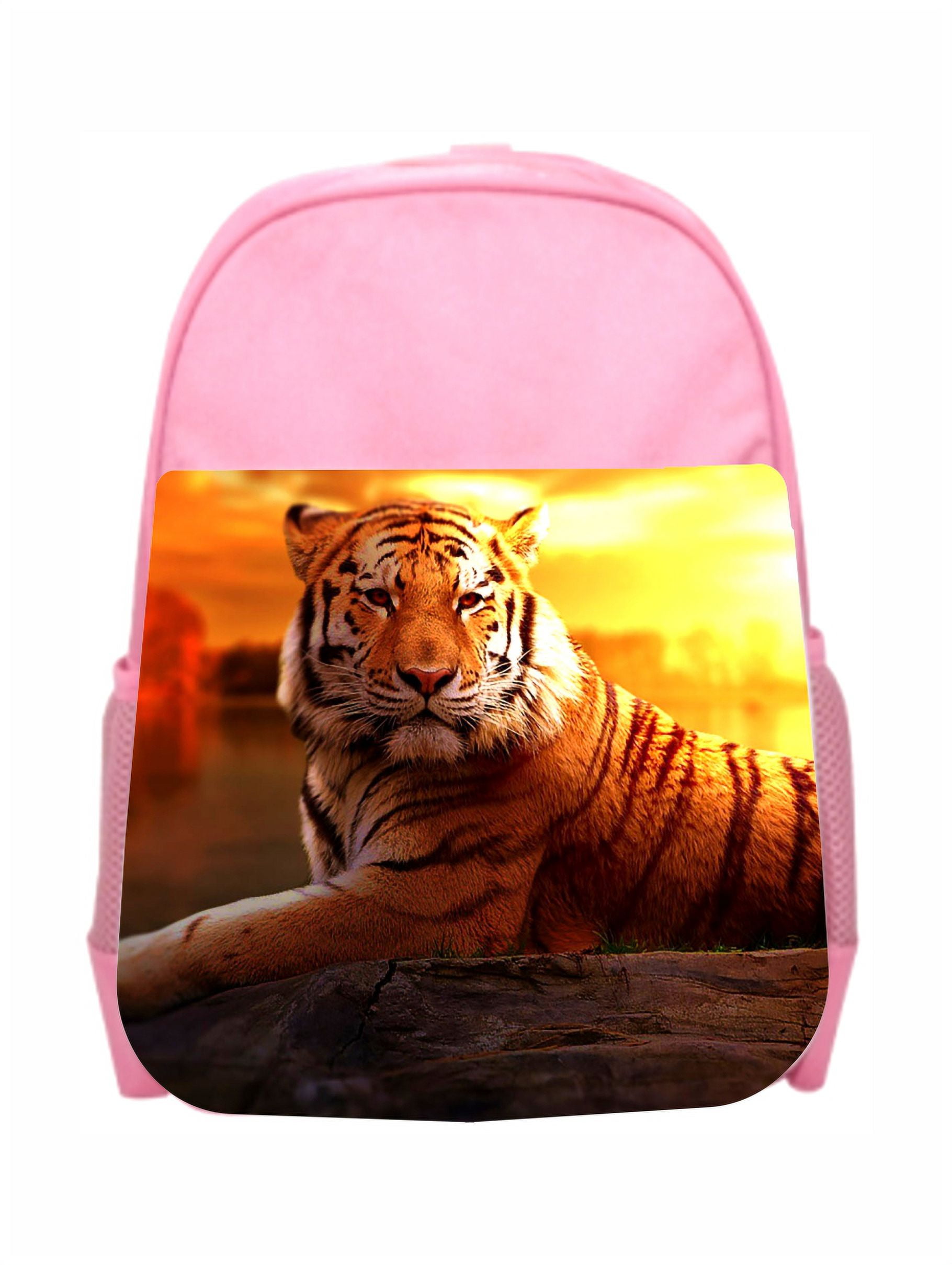 Childrens Backpacks Animal Tiger Sunset Girls Kids Pre-School Backpack ...