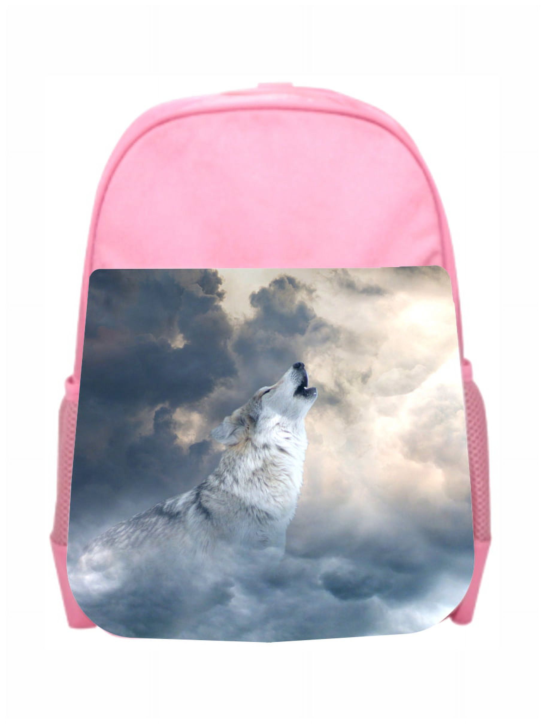 Childrens Backpacks Animal Wolf in the Sky Girls Kids Pre-School ...