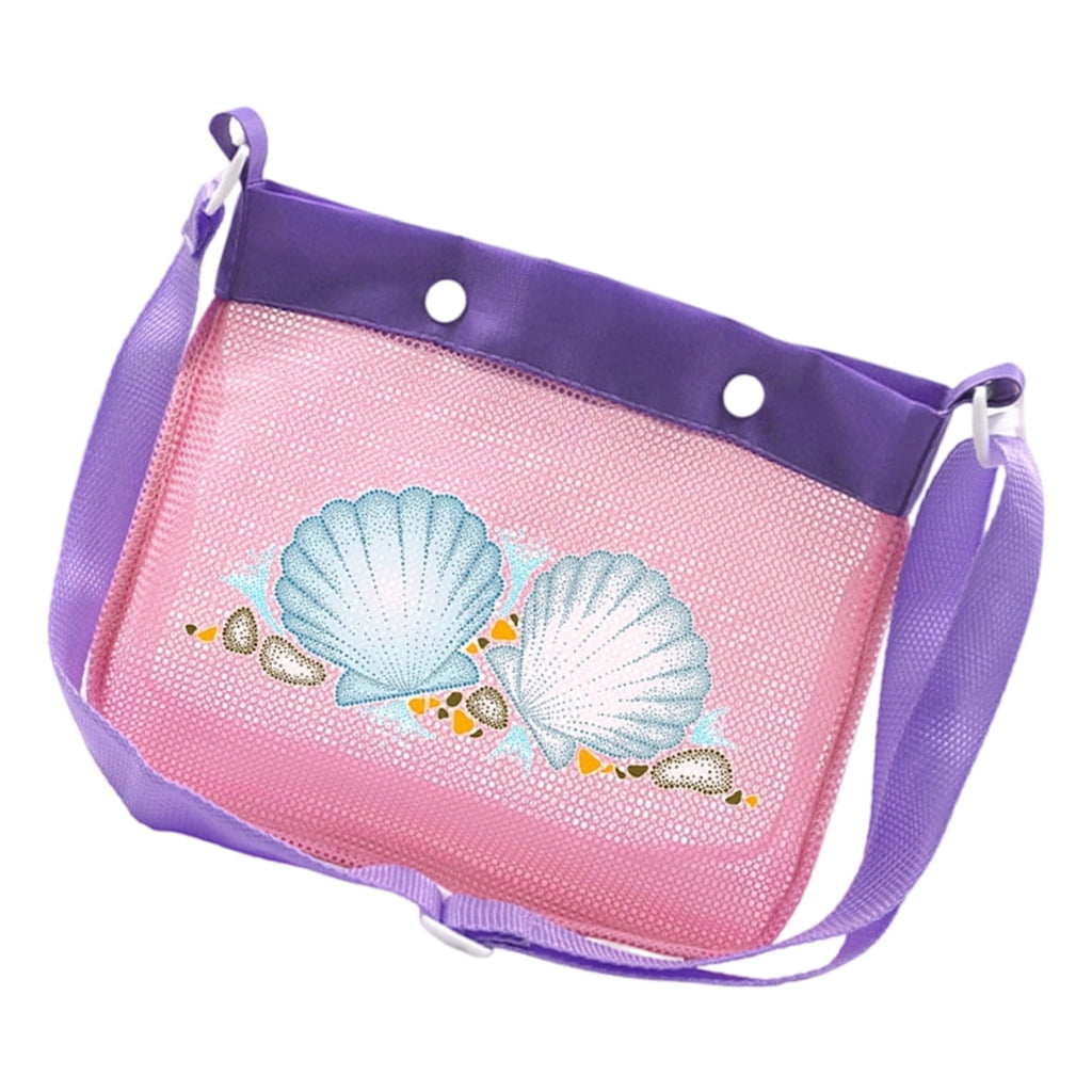 Childrens Beach Toy Organizers Water Drainage Meshes Bag Shell Buckles ...