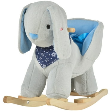 Rocking Horse Plush Ride-On Toy with Sounds for Preschool - Walmart ...