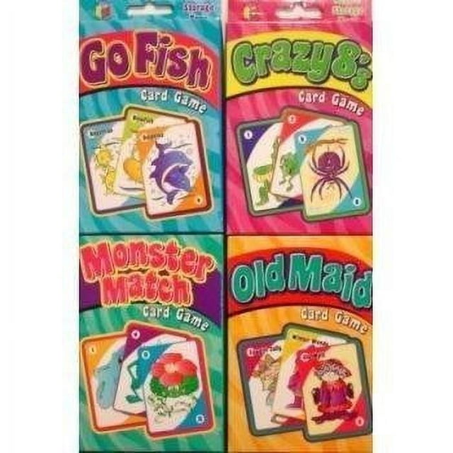 Family Original Children's Card Games: Old Maid, Go Fish, Crazy 8S ...