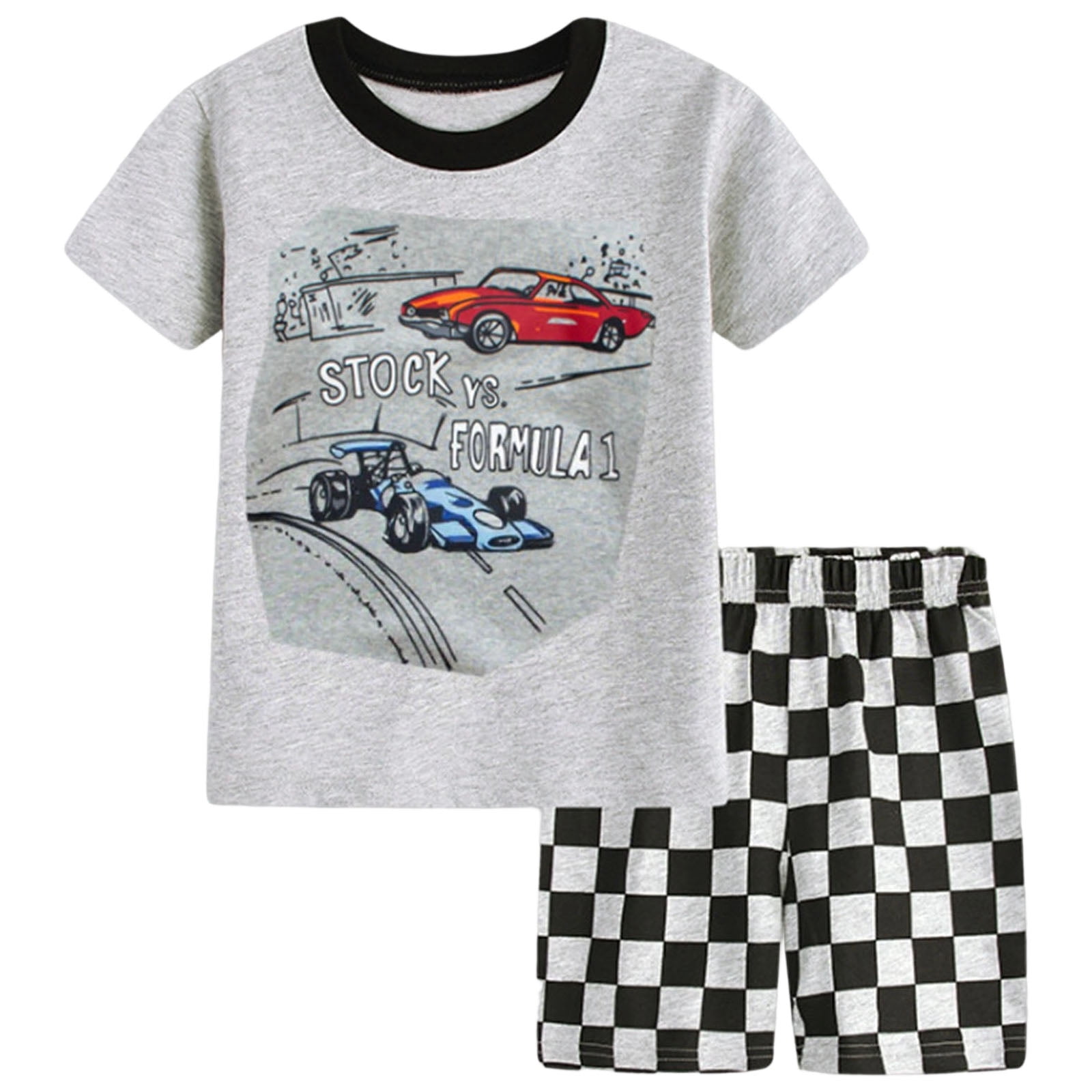 Childrens Clothing Sets For Boys And Girls Fashionable Cartoon Print