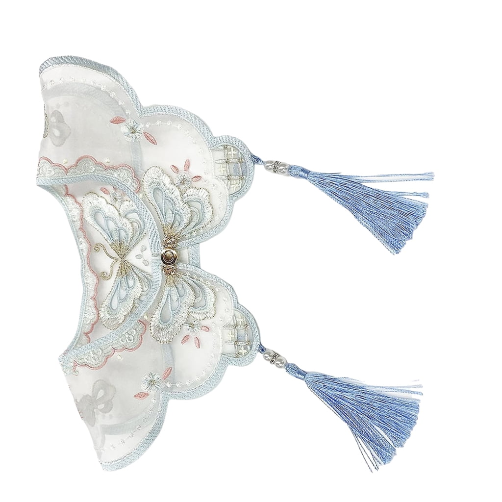 Childrens Detachable False Collar Chinese Embroidery Butterfly Tassels ...