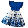 Childrens Dresses Fly Sleeve Cartoon Prints Party Plus Size Girls ...