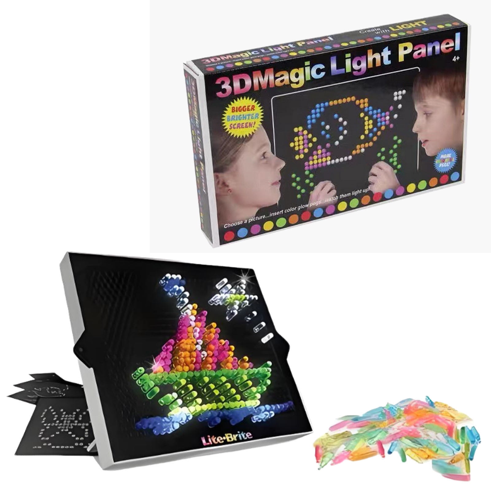 A Childrens Educational Light Toy Assembling Mushroom Lamp Bead ...