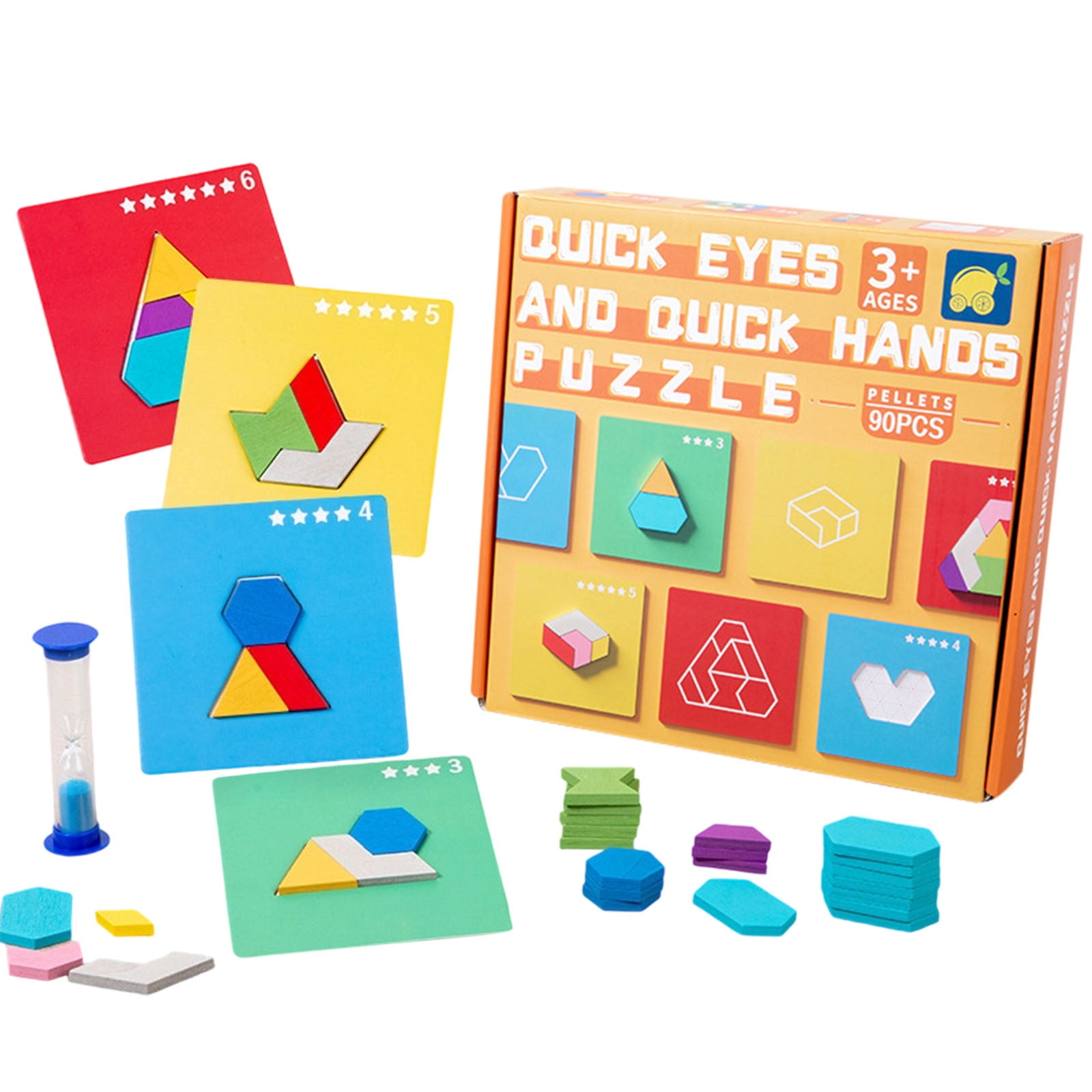 Childrens Educational Puzzle Toys Geometric Shapes Logic Training ...