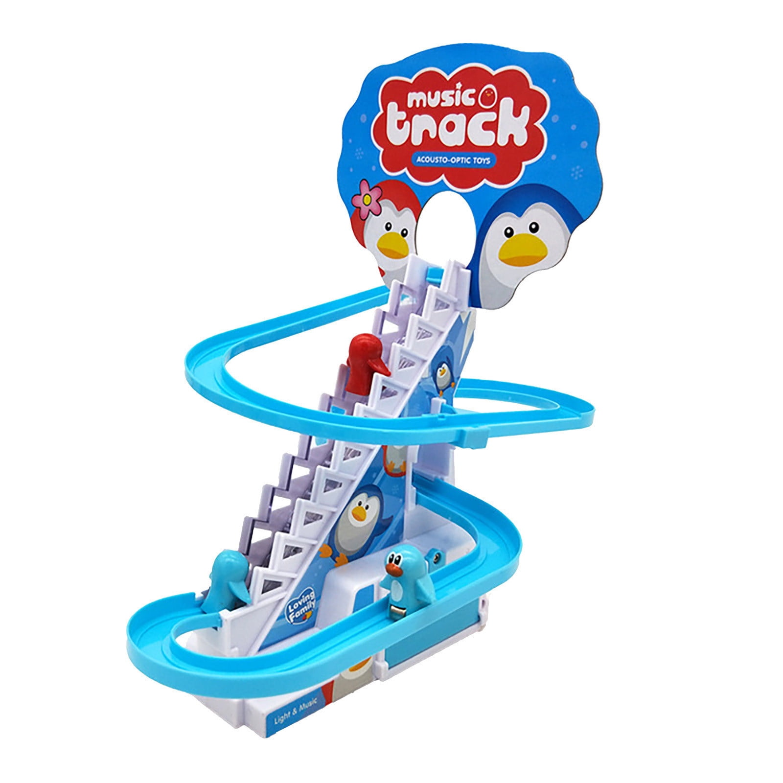 Childrens Electric Penguin Stair Climbing Race Game Puzzle Toy With ...