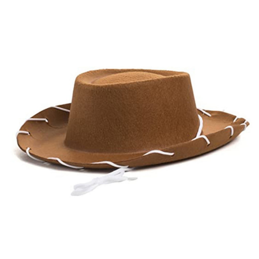 Childrens Felt Cowboy Hat for Kids Durable Sturdy Brown Red Cowboy Hats ...