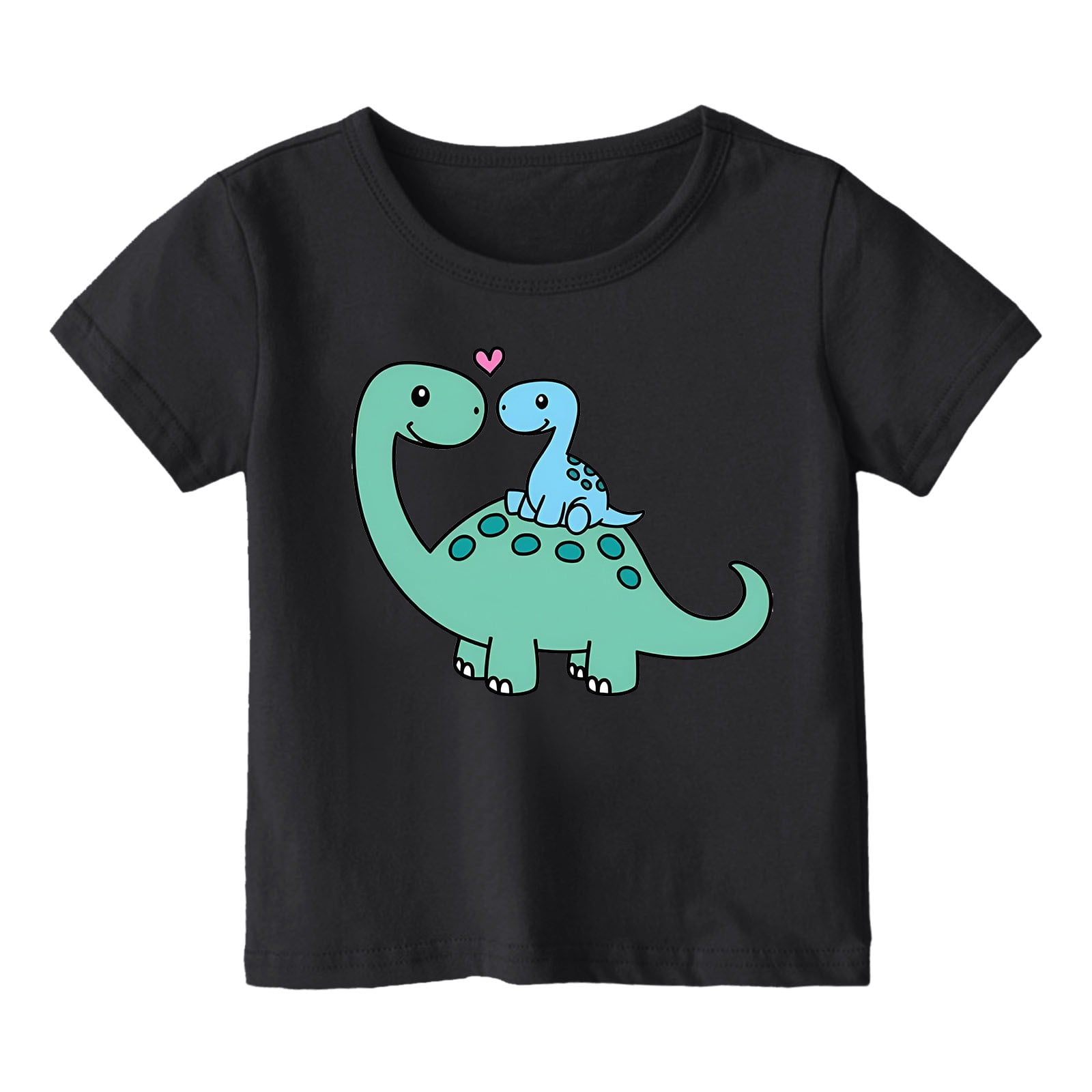 Childrens Outfits Round Neck Print Short Sleeved Summer Clothes Set ...