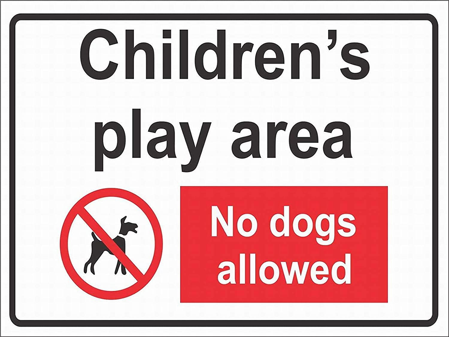 Childrens Play Area No Dogs Allowed Sign Safety Signs 12x16 Tin Metal ...