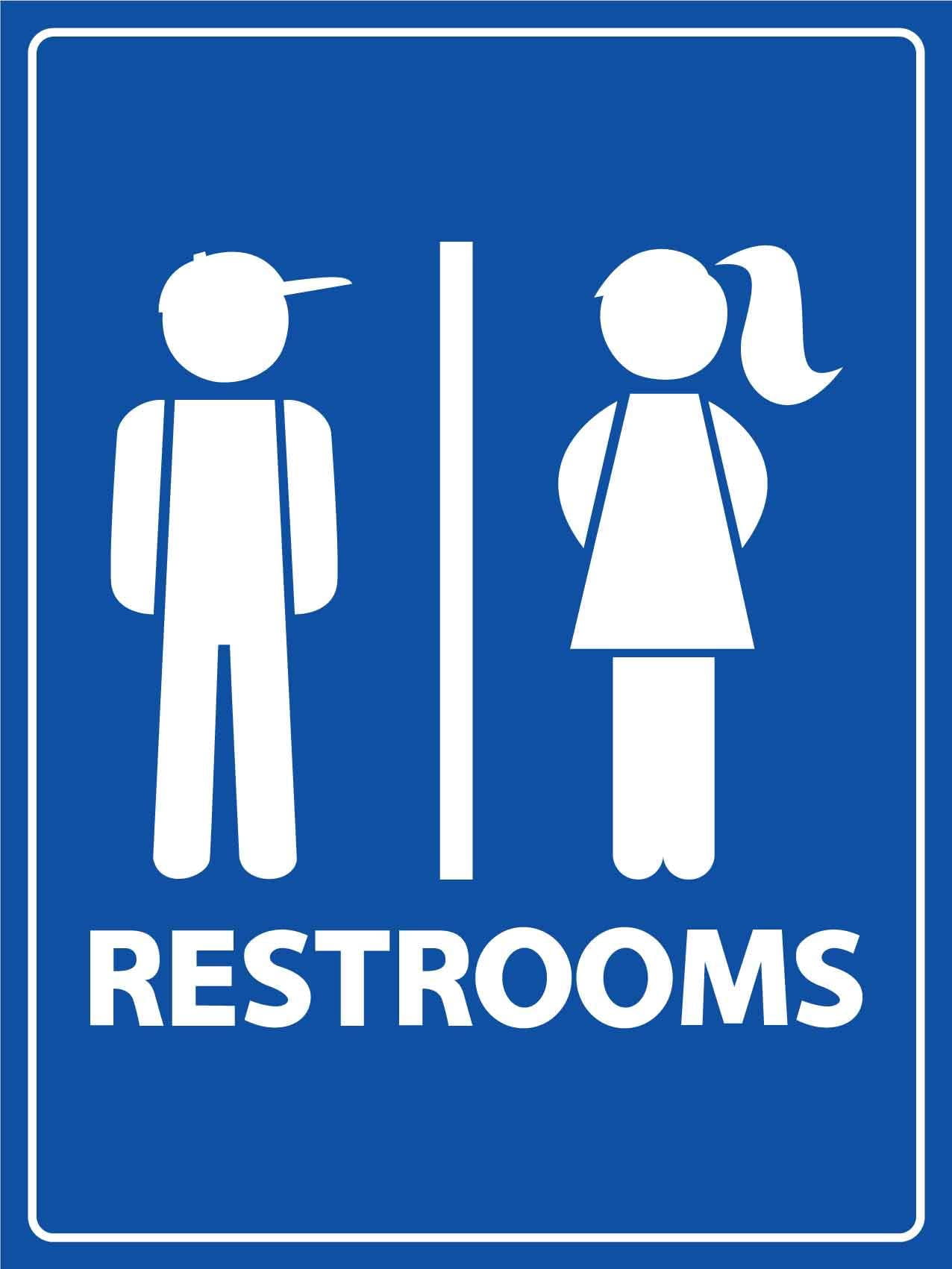 Childrens Restroom Blue Metal Sign Caution Danger Safety Security ...