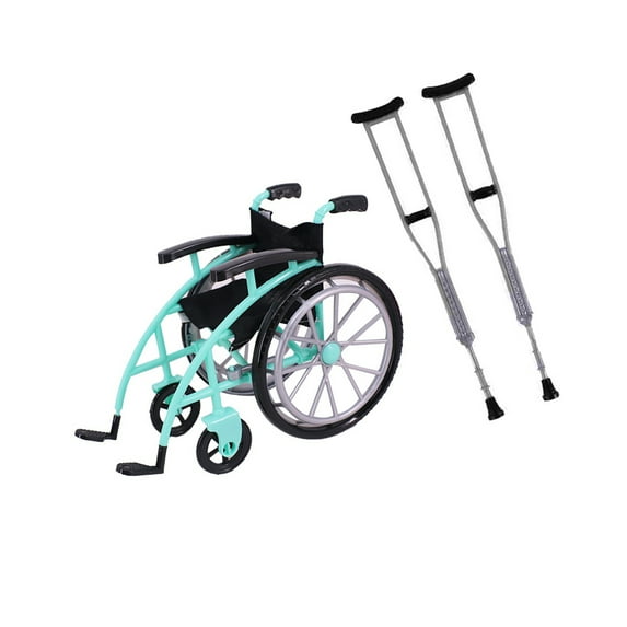 Childrens Role Play Mobility Aid Toy With Realistic Foldable Wheelchair ...