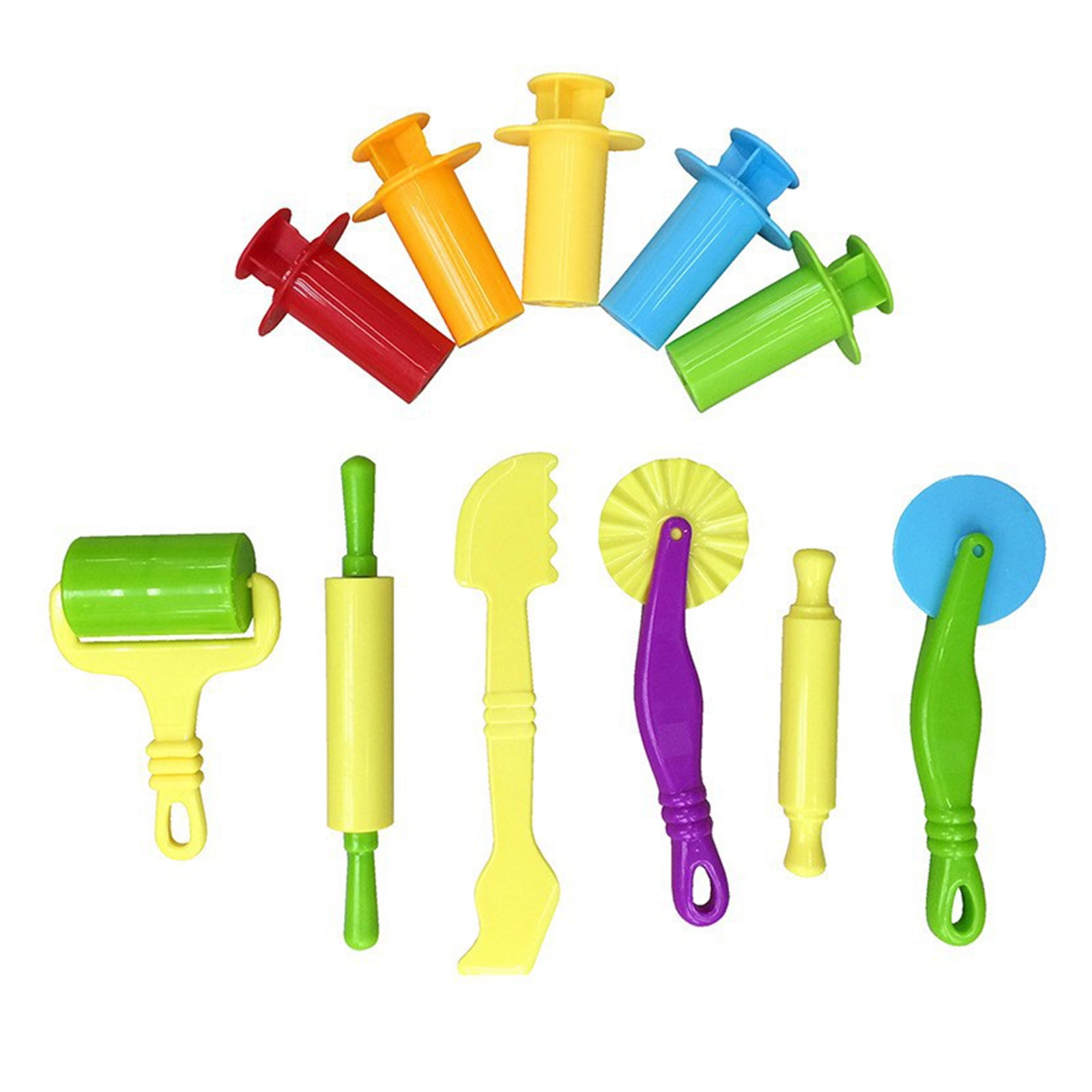 Childrens Safe Rolling Pin Plasticine Mold Clay Stamps Mold Set for ...