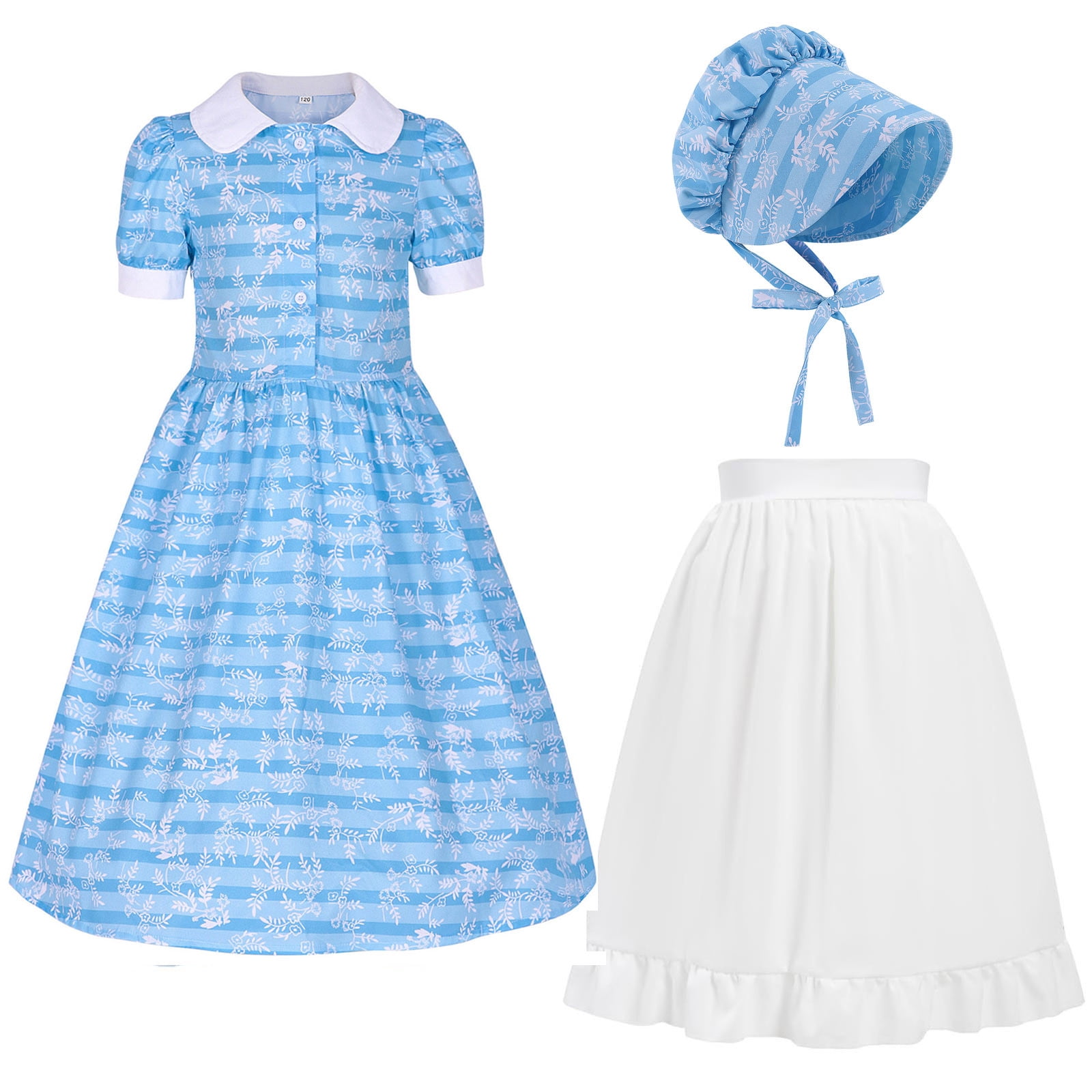 Childrens Short Sleeve Print Cute Crewnecks Dressy Casual Dress Clothes ...