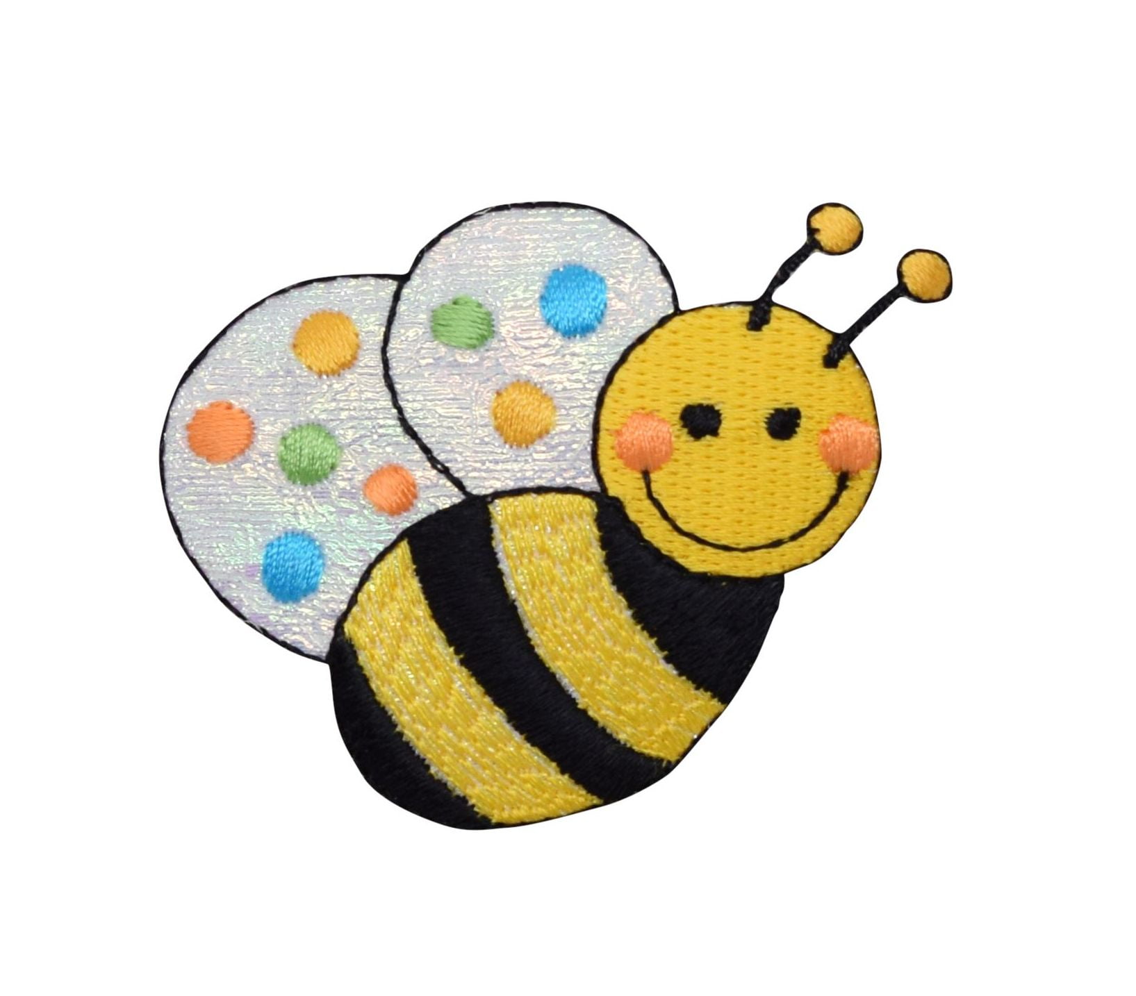 Childrens - Small Shimmery Bumble Bee - Iron on Applique/ Embroidered ...