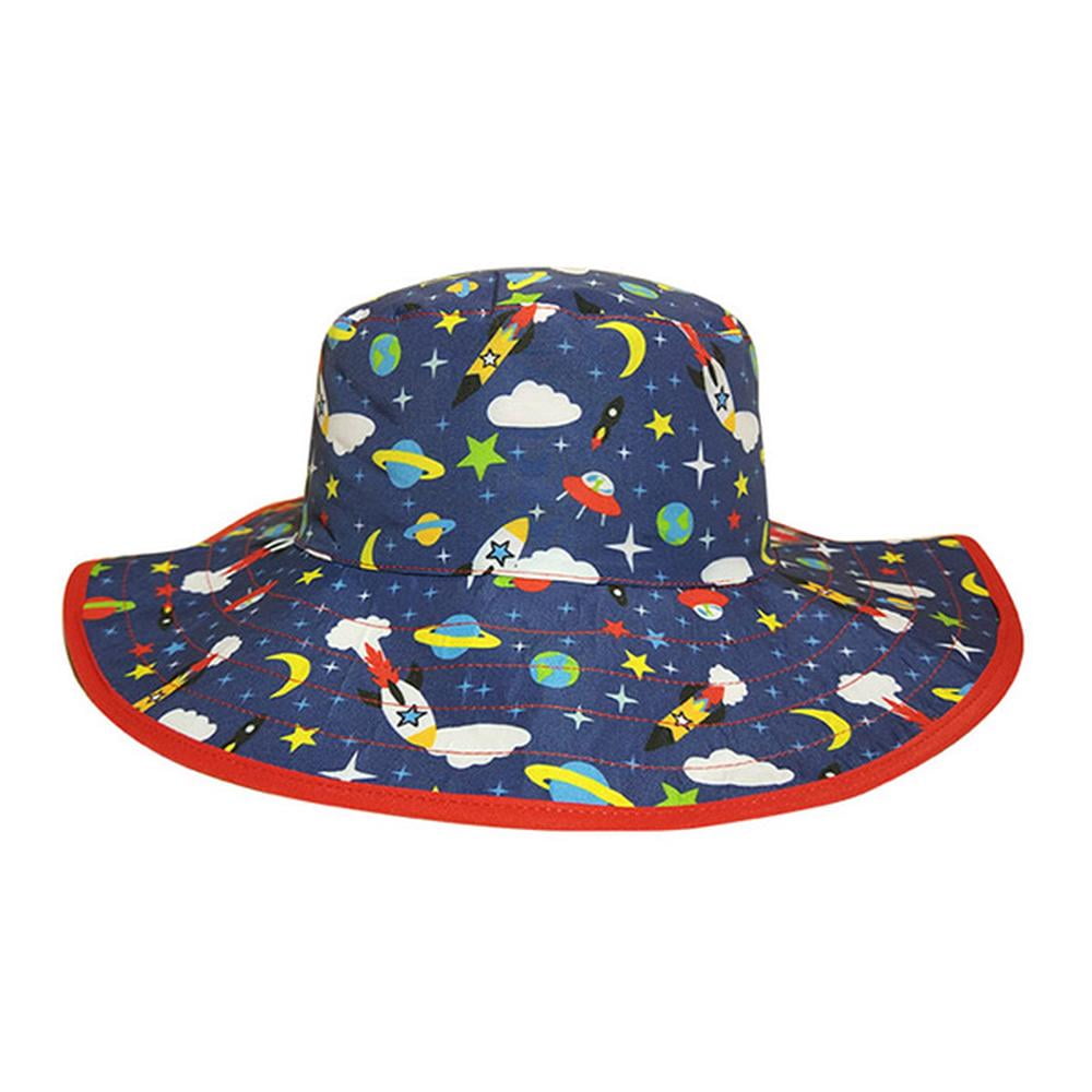 Childrens Sun Hats with UPF 50+ Protection - Reversible UPF 50+ - Space ...