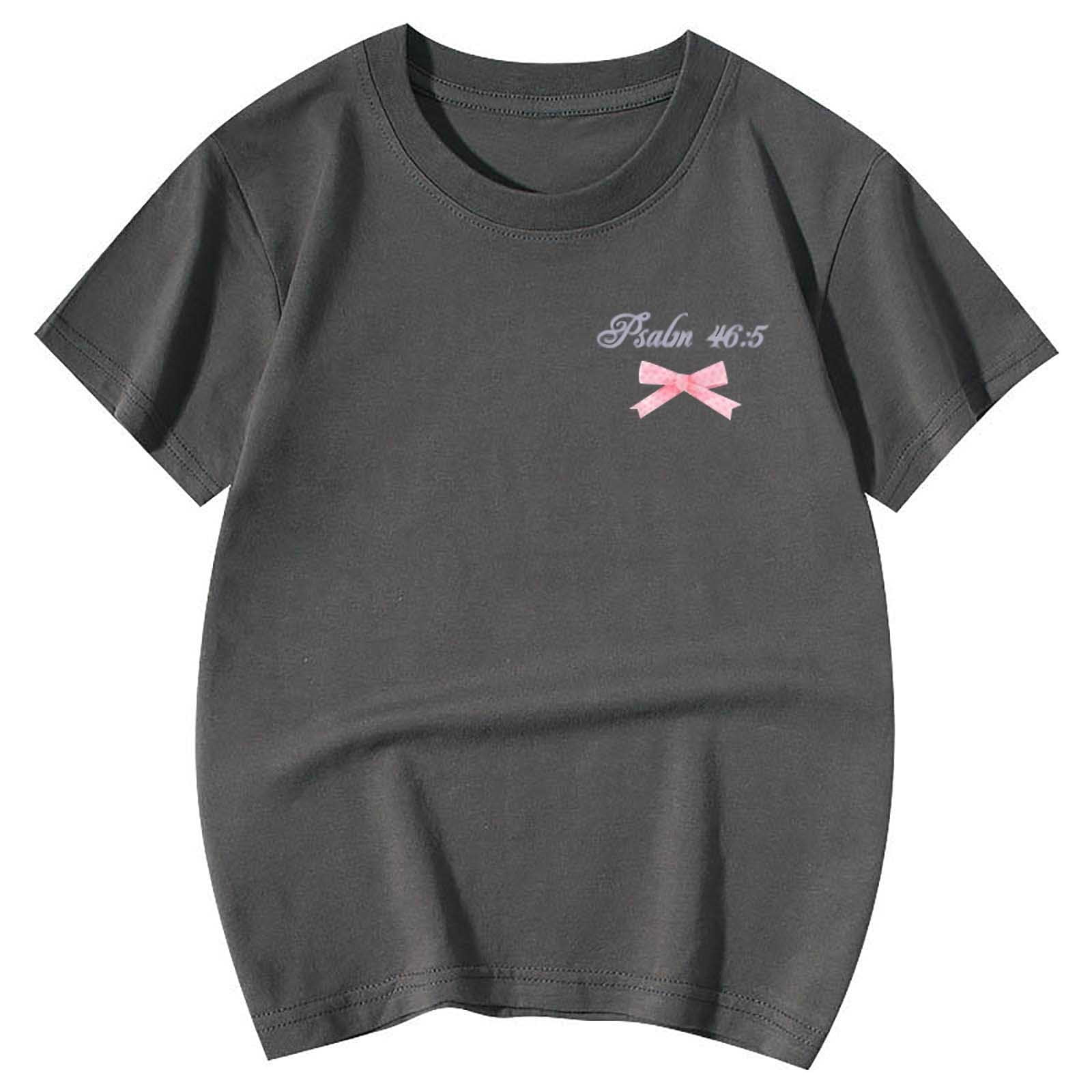 Childrens Tees Printed Round Neck Short Sleeved Beach Essentials for ...