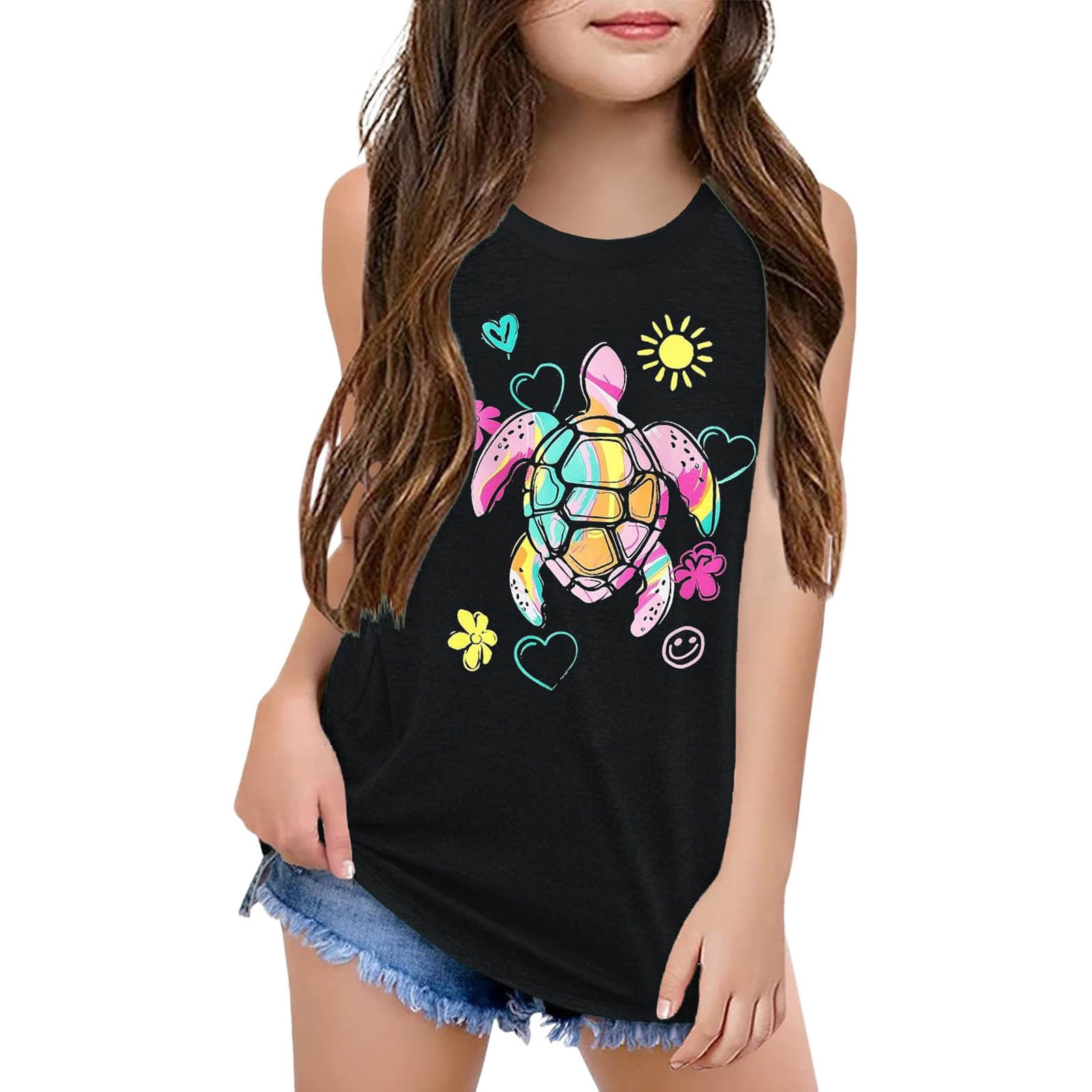 Childrens Tees Stylish Floral Print Soft Comfort Kids Clothing,Black ...