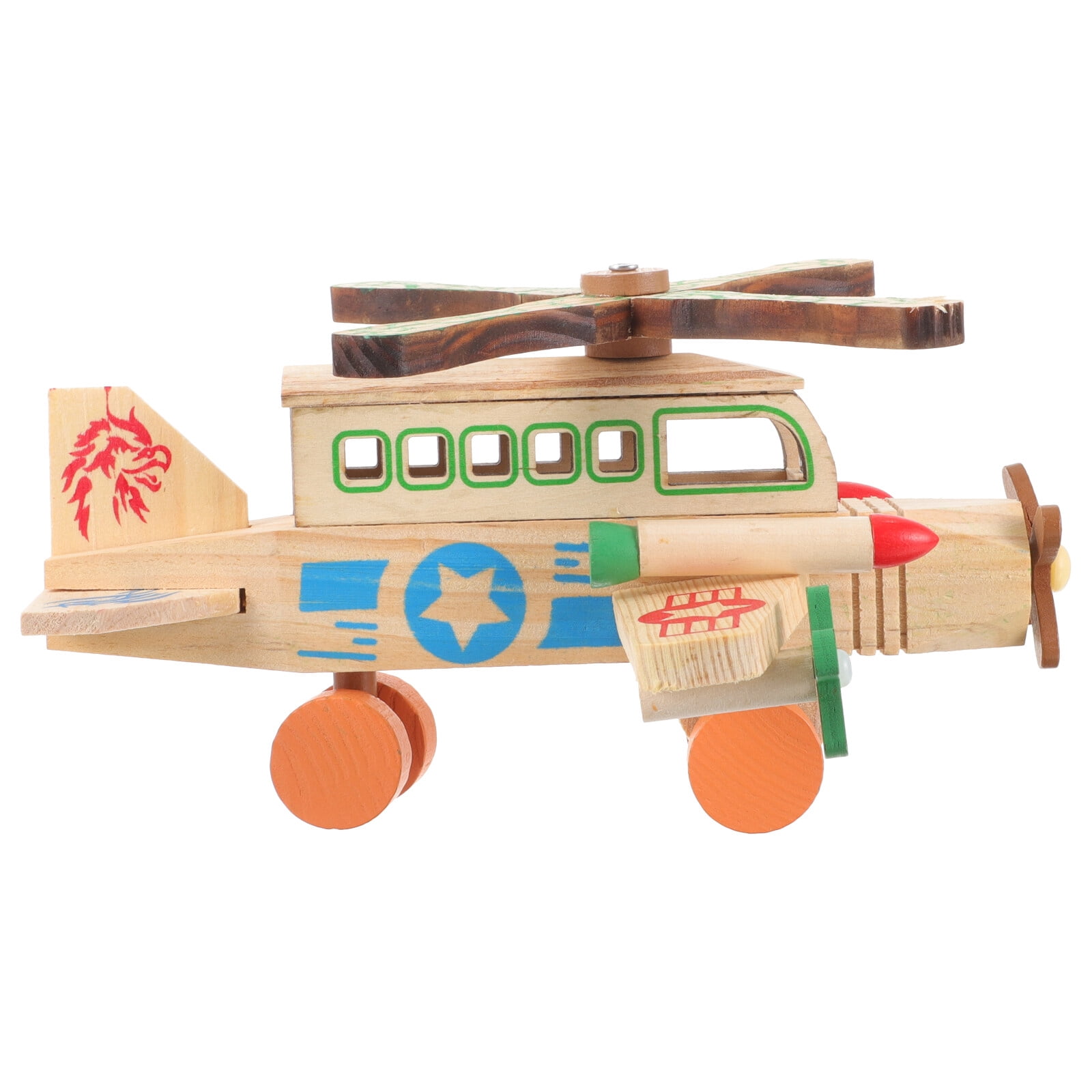 Childrens Toys Wooden Plane for Kids Travel Airplane Model - Walmart.com