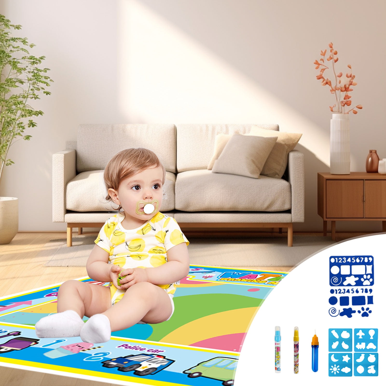 Childrens Water Canvas Writing Water Drawing Pad Repeatedly Doodles ...