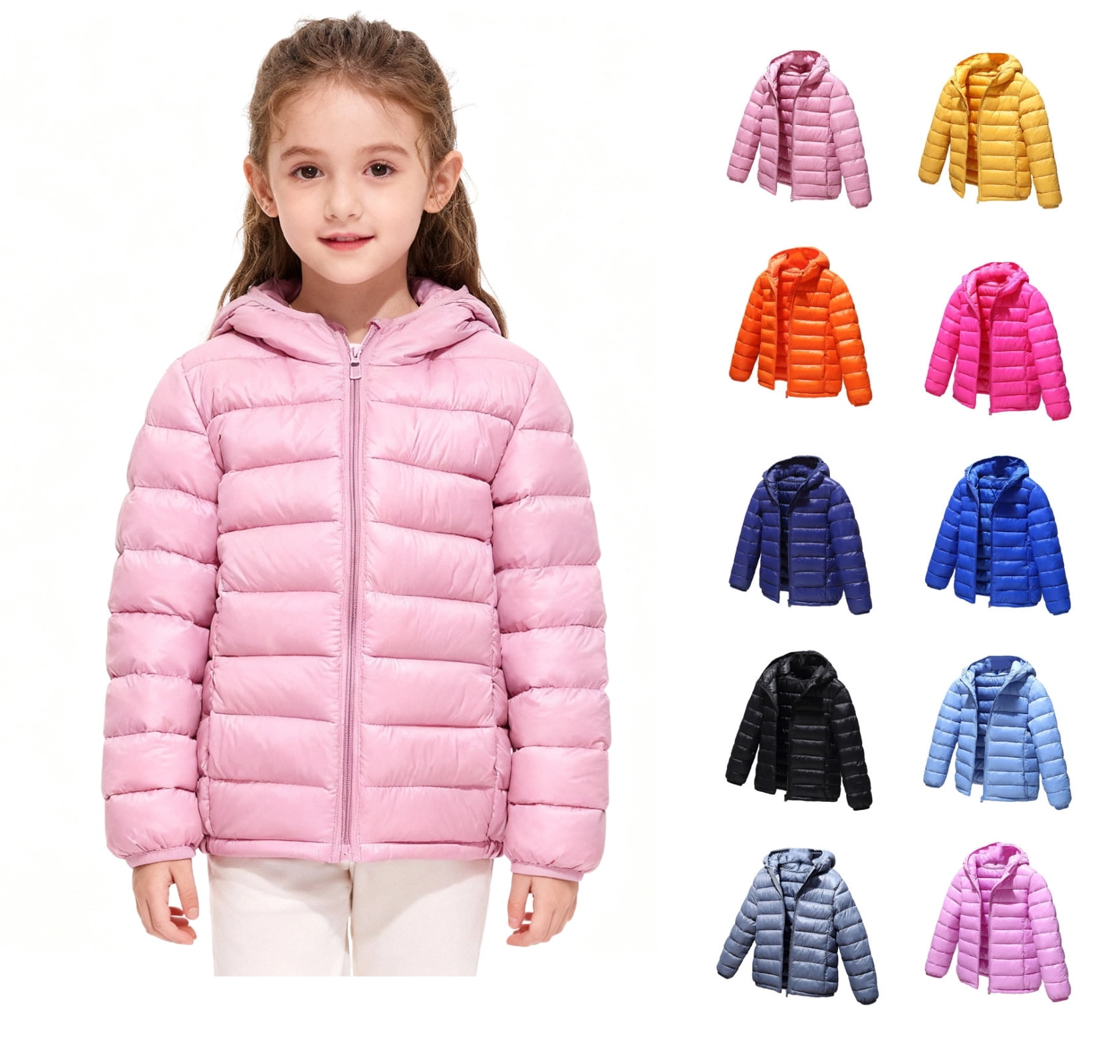 Childrens Winter Coat Boys Girls Puffer Jacket Warm Thick Insulated ...