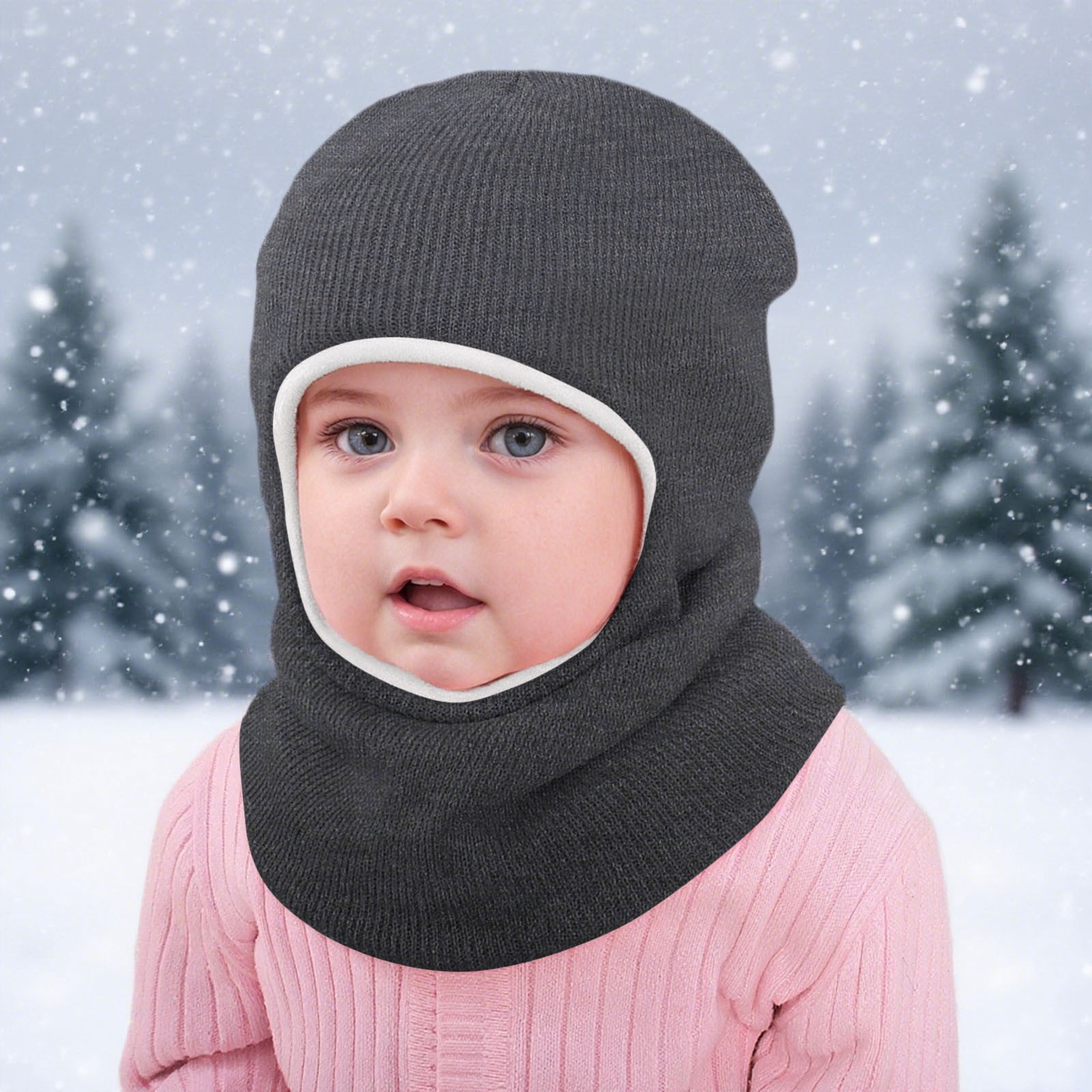 Childrens Winter Hats Scarf Knitted Beanie Hat Warm Winter Hats for ...