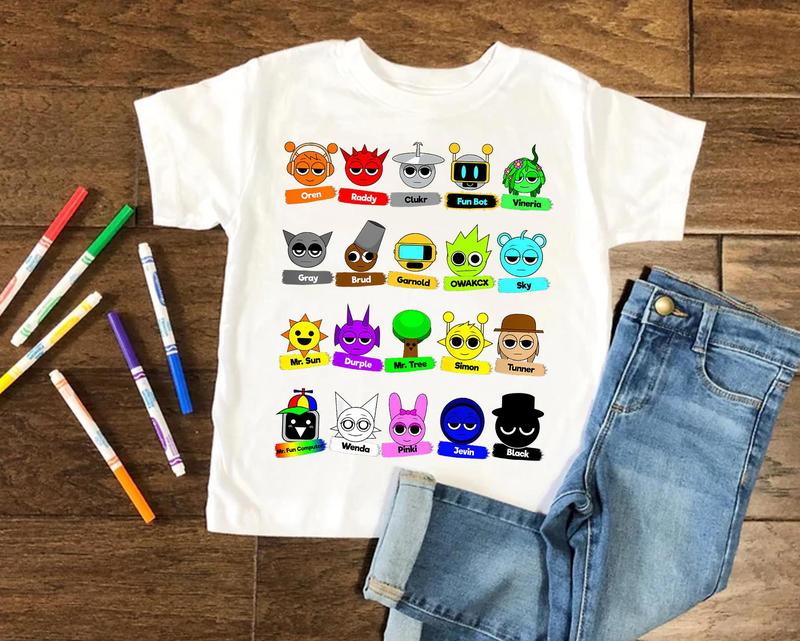 Childrens Youth Sprunki T ns Gaming Incredibox Sprunki Sprunki Funny ...