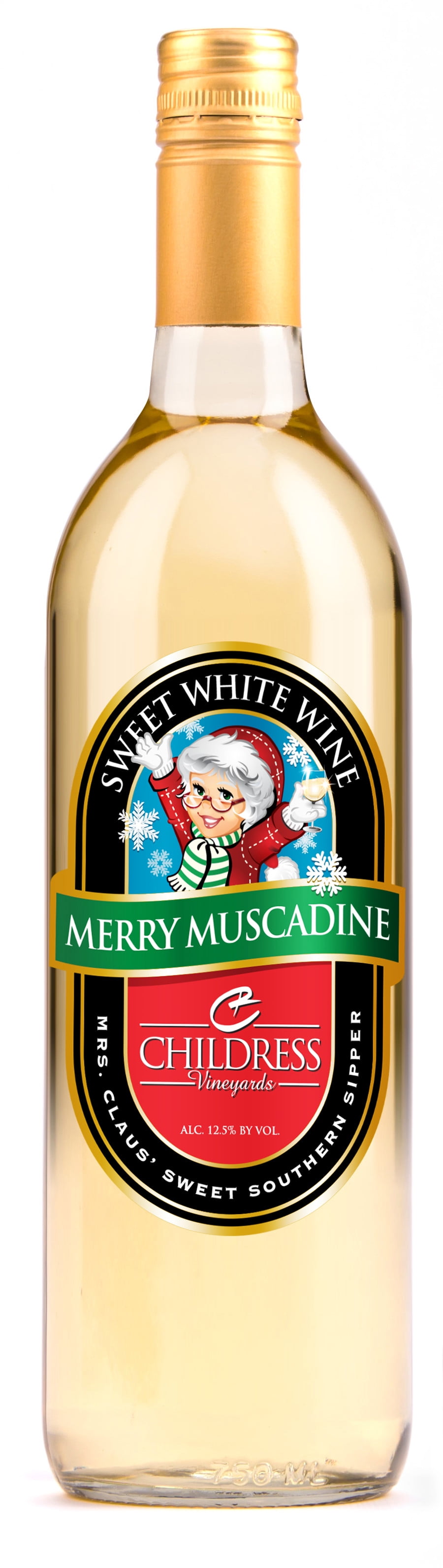 Childress Vineyards Merry Muscadine White Wine, 750 ml Glass Bottle ...