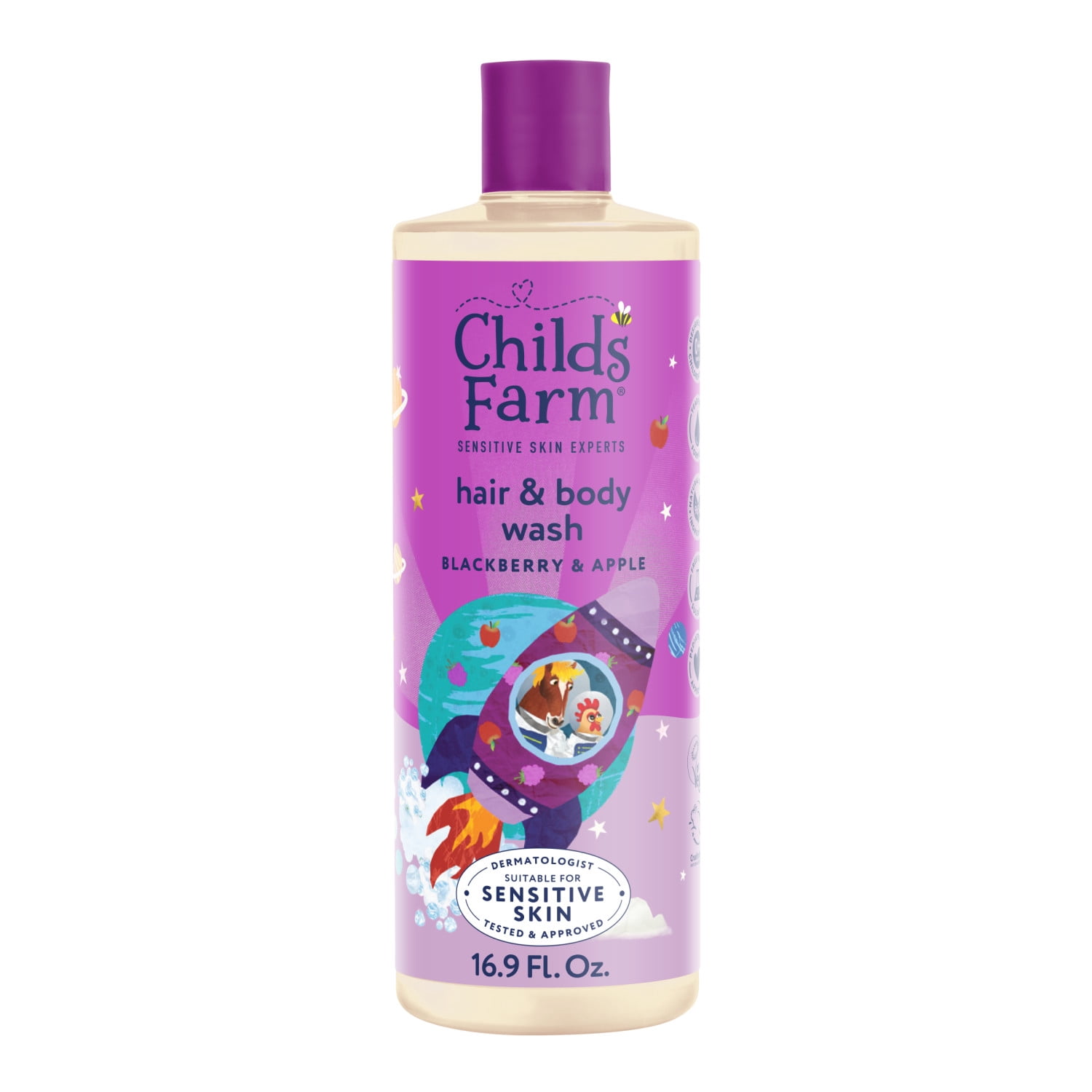 Childs Farm Hair & Body Wash, Blackberry & Apple 16.9 fl oz - Walmart.com