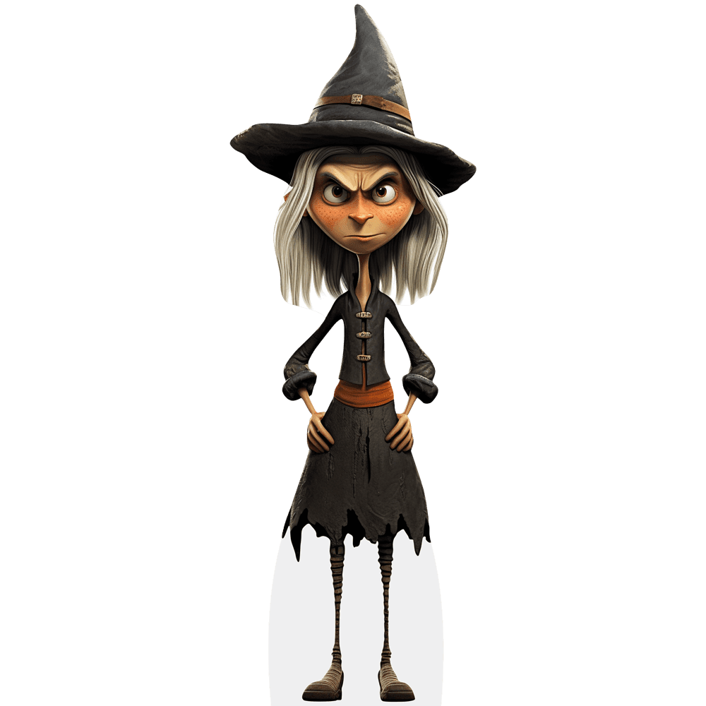 Childs Halloween (Blonde Witch) Lifesize Cardboard Cutout Standee ...