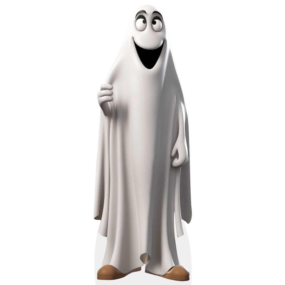 Childs Halloween (Silly Ghost) Lifesize Cardboard Cutout Standee ...