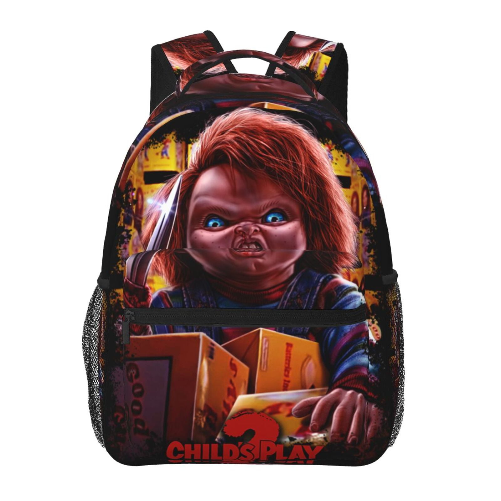 Childs Play 2 Chucky Adjustable Laptop Backpack School Student Book Bag ...