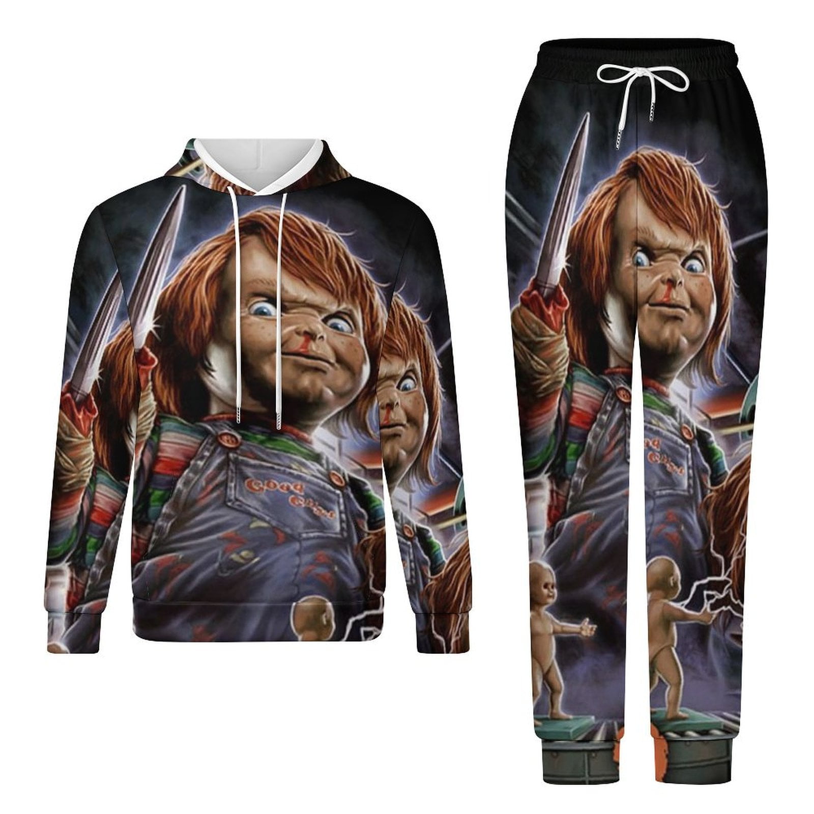 Childs Play 2 Chucky Adult Hoodies And Sweatpants Set Sweatshirts ...