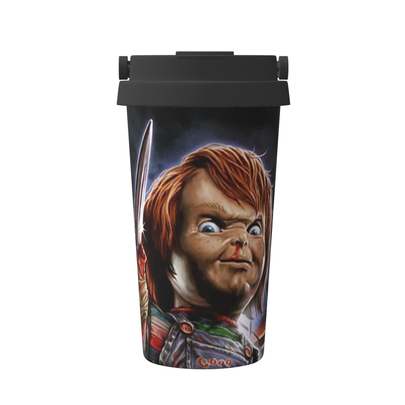 Childs Play 2 Chucky Insulated Coffee Mug Portable Thermos Cup ...