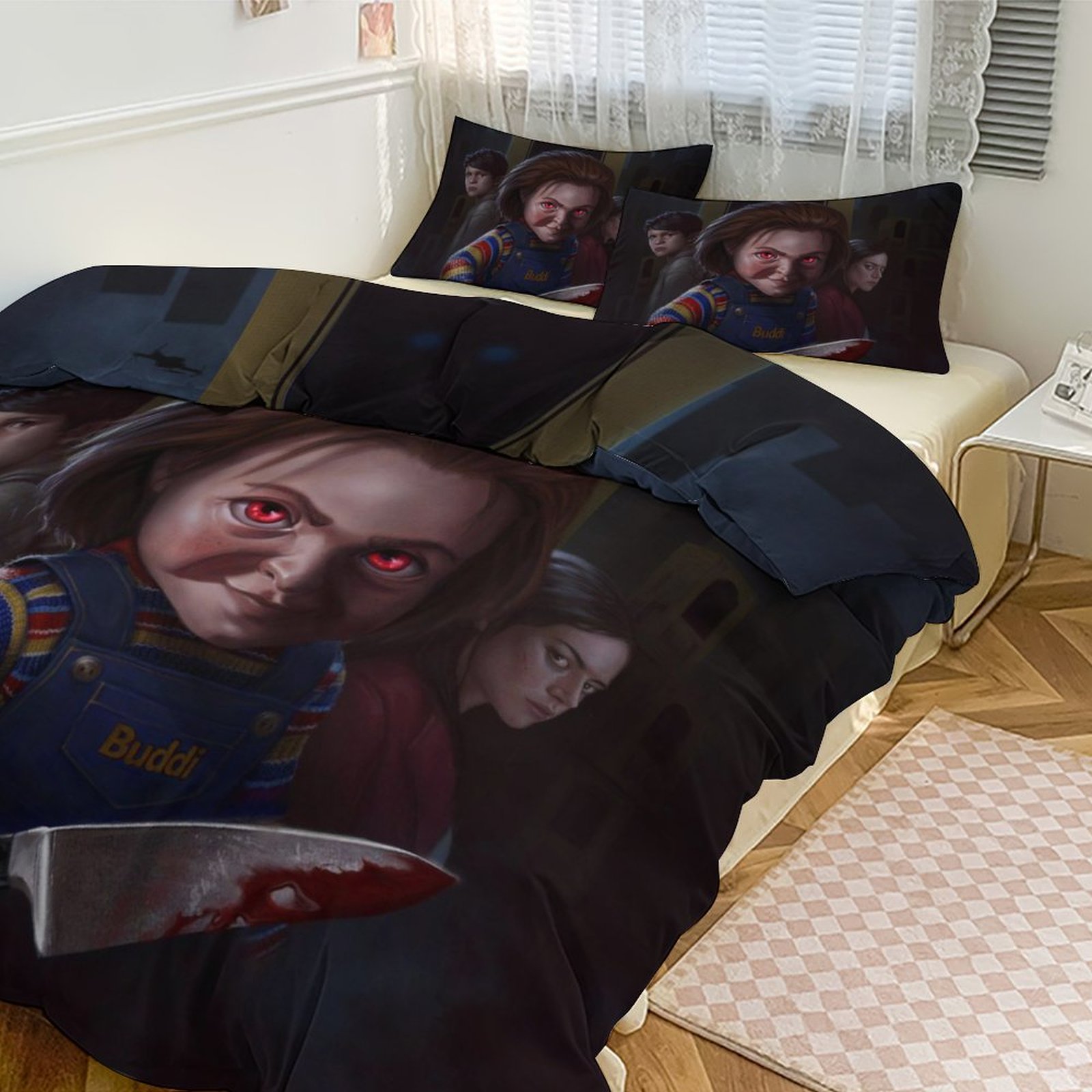 Childs Play Chucky Doll 3 Pieces Bedding Sets Double Sided Printed Soft ...