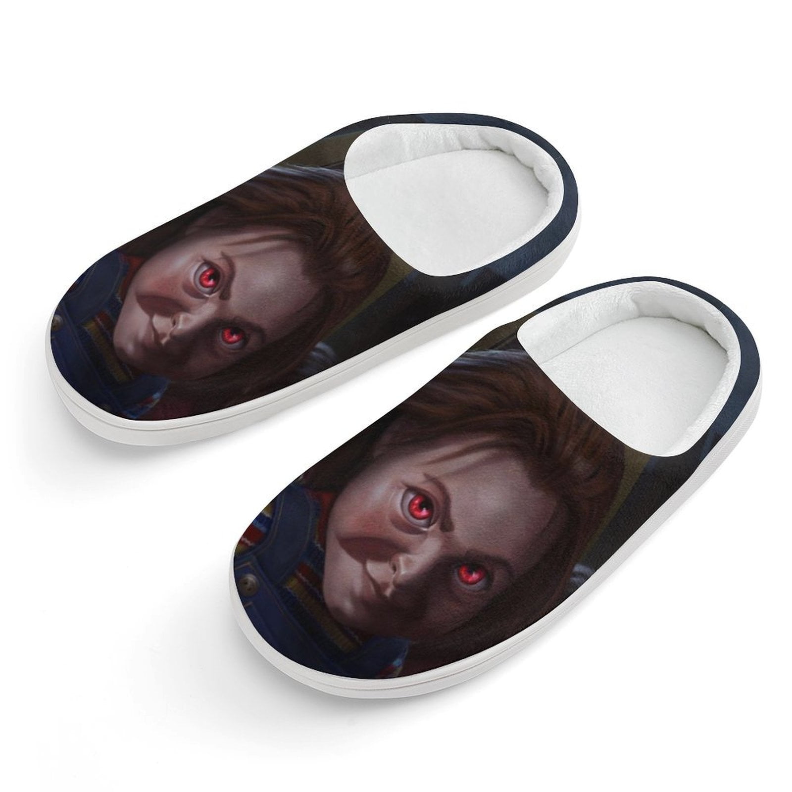 Childs Play Chucky Doll Cotton Slippers For Kids Winter Warm Soft Plush ...