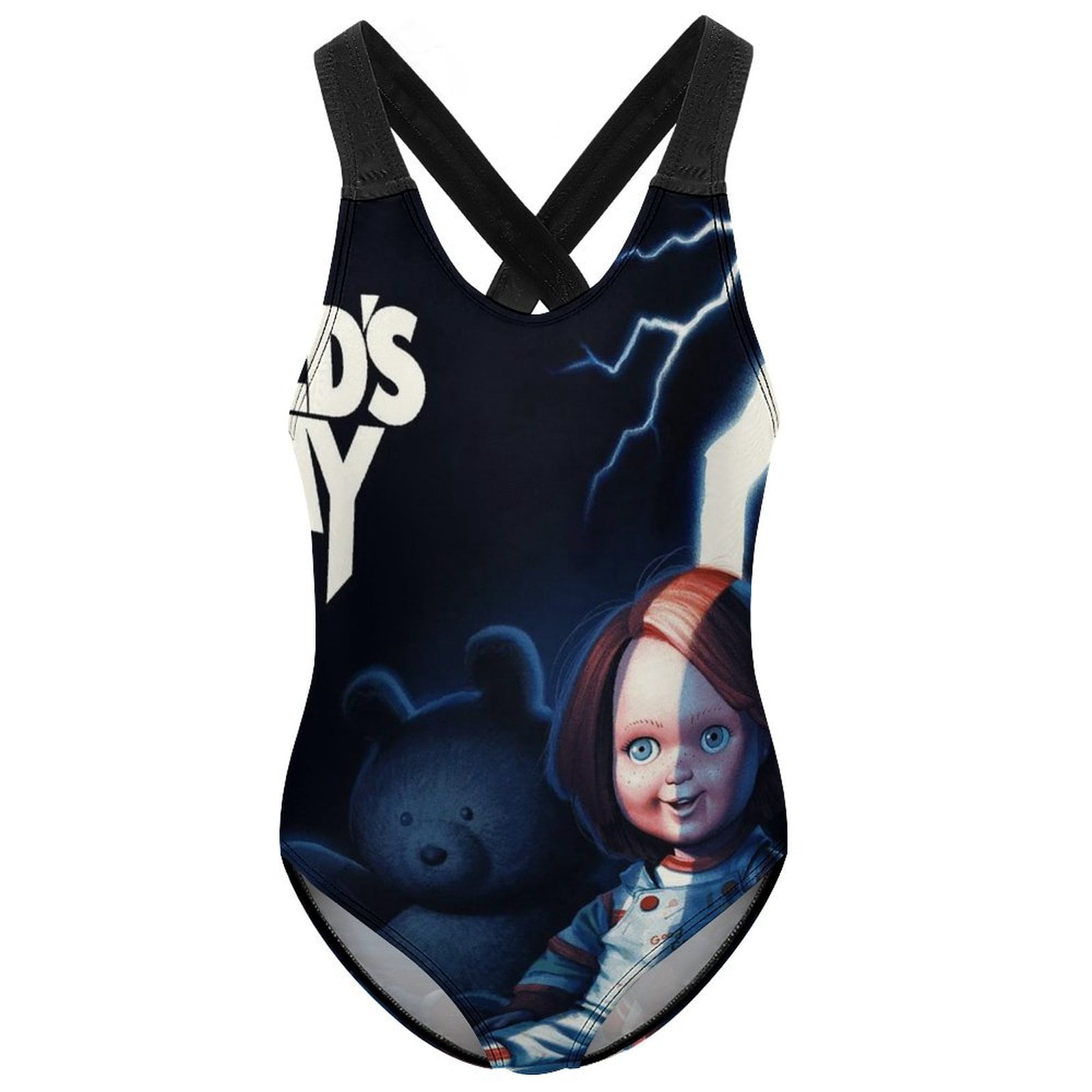 Childs Play Chucky Horror Girl's One-piece Swimsuit Summer Children's ...