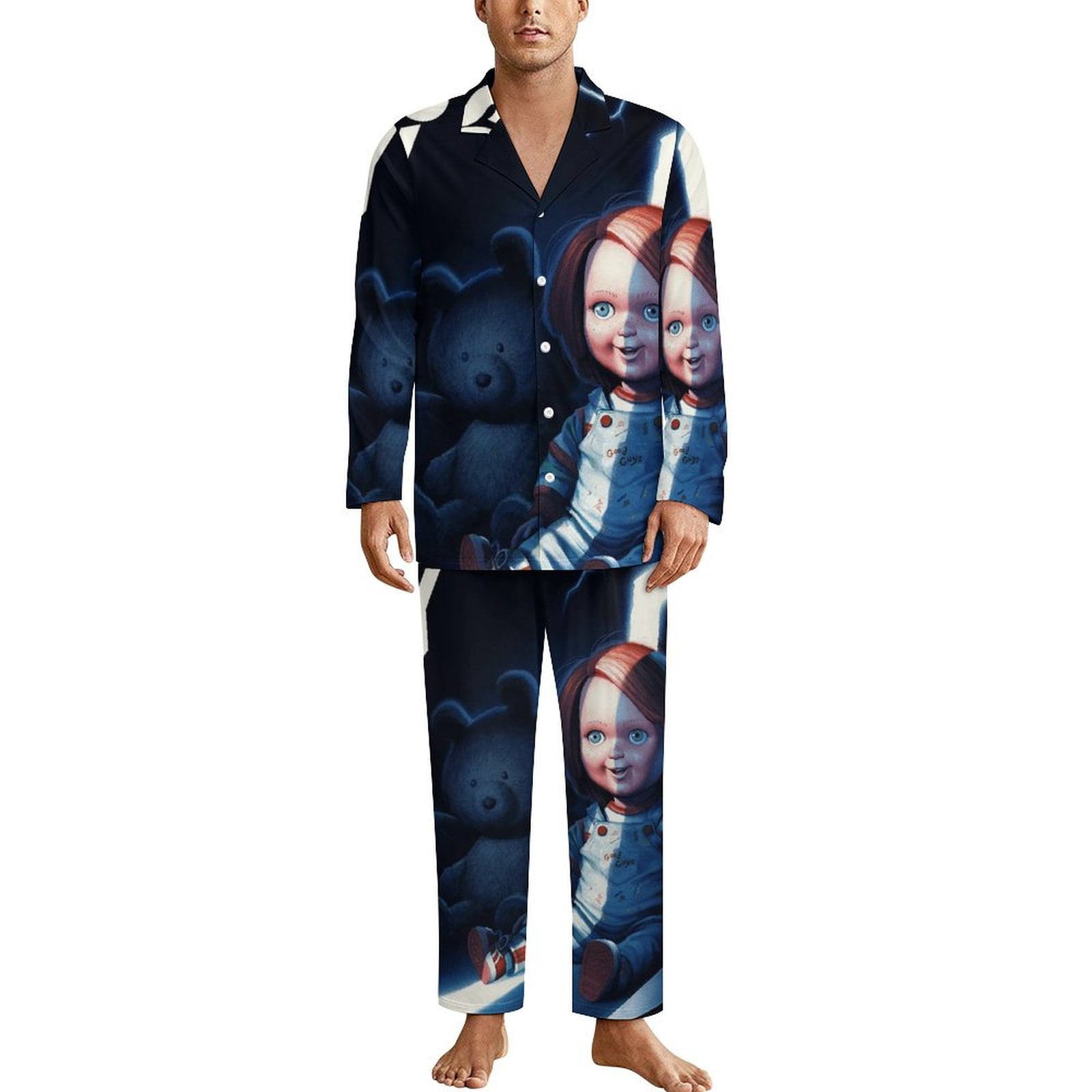 Childs Play Chucky Horror Long Sleeved Pajama Set for Men Sleepwear ...