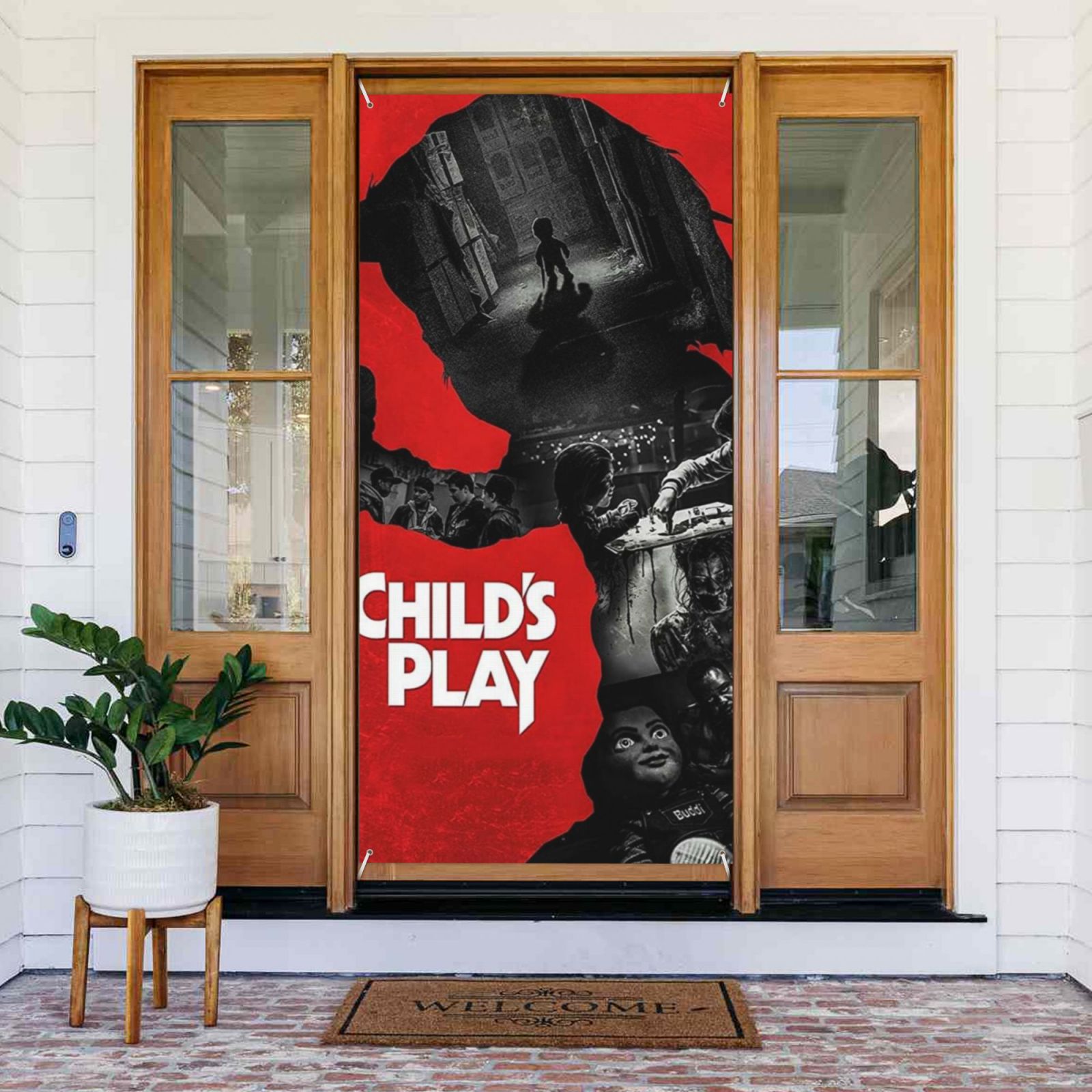 Childs Play Doll Chucky Door Cover Decorated Banner Tapestry Home ...