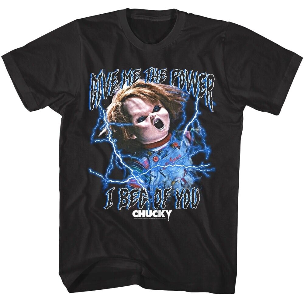 Childs Play Give Me The Power Chucky Men's T Shirt - Walmart.com