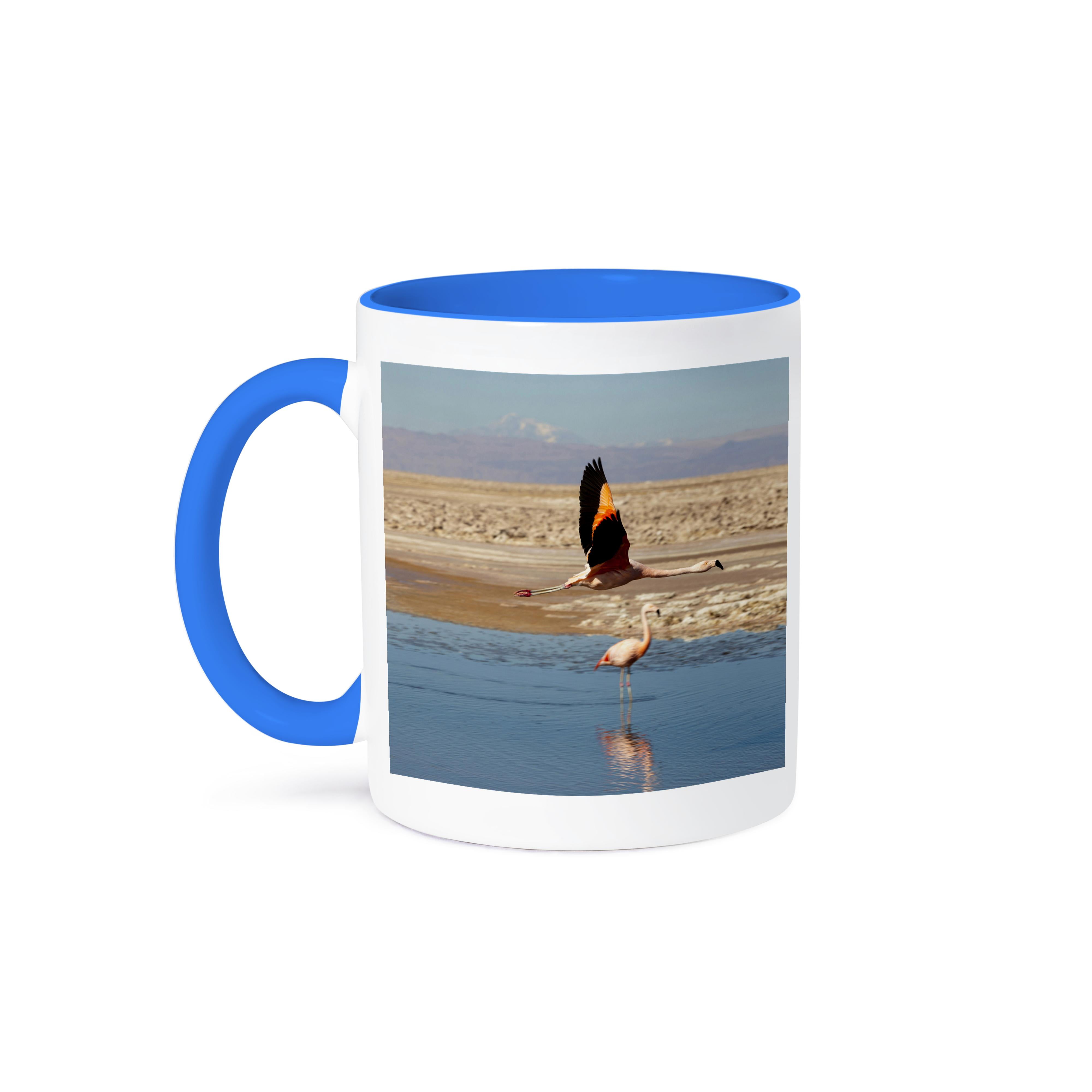 Chile, Atacama Desert, Flamingos At Salar De Atacama - Sa05 Jri0015 - Jutta Riegel, 11oz Two ...